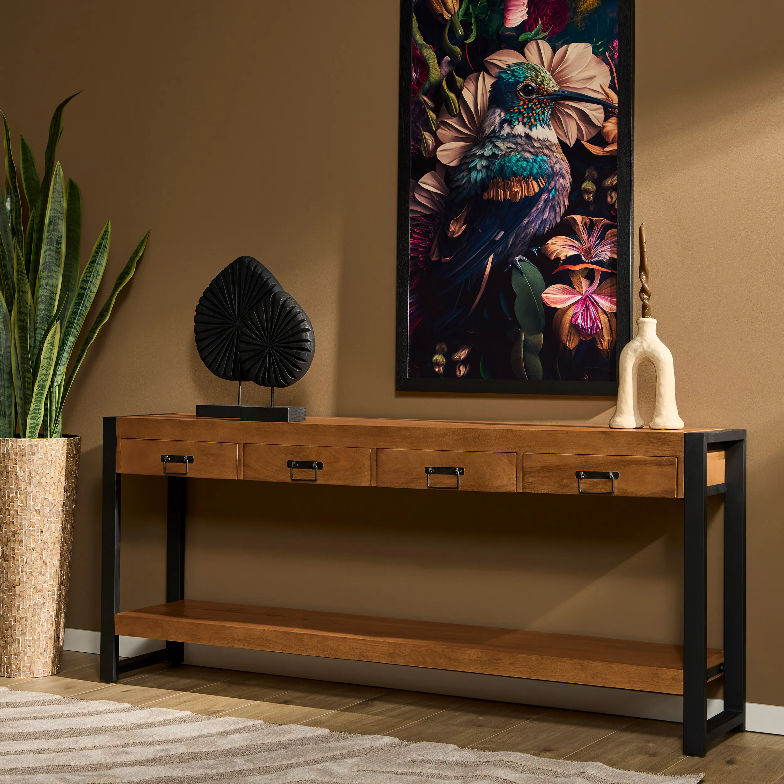 Console XXL bois métal 180 cm MILORA | Consoles | Pier Import