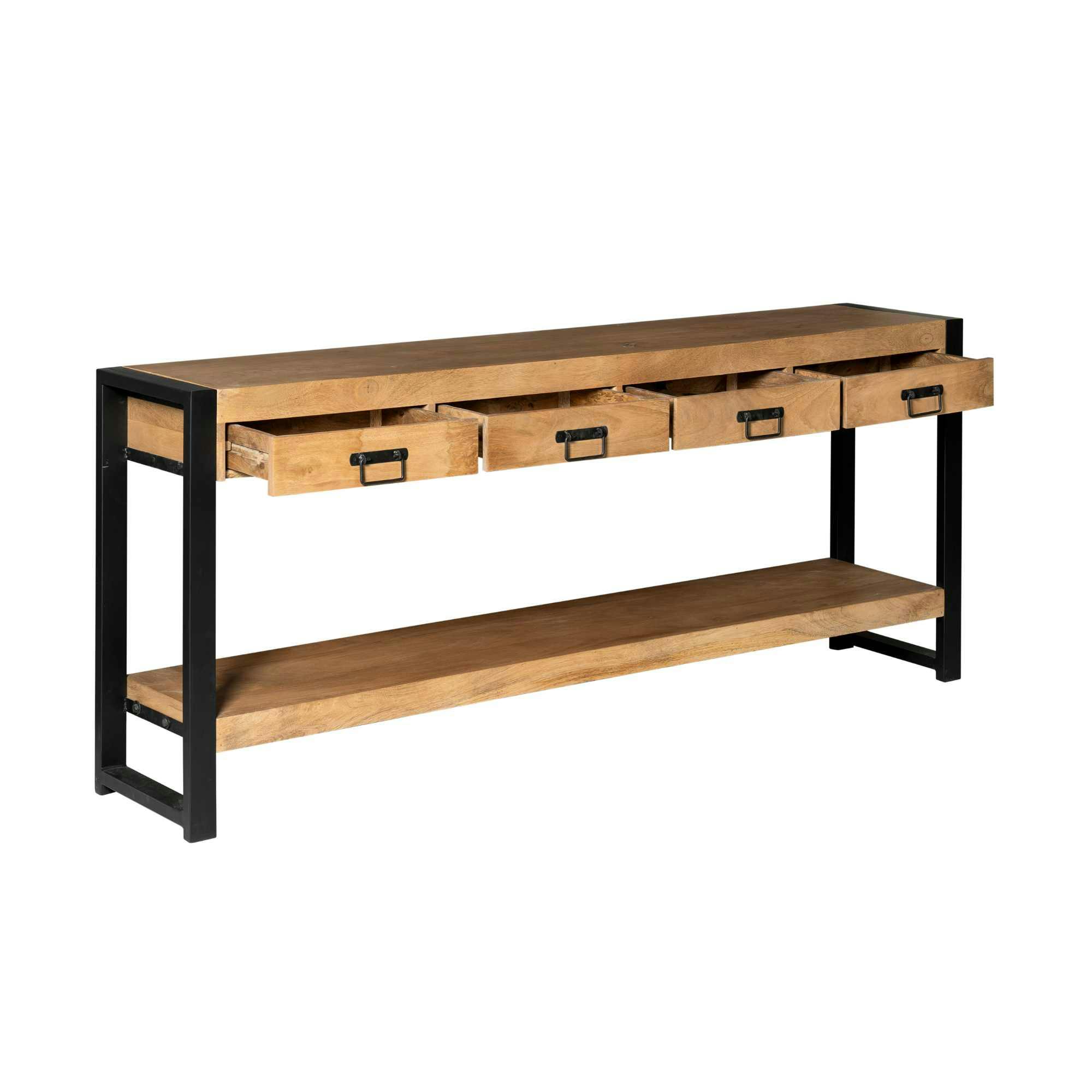Console XXL bois métal 180 cm MILORA | Consoles | Pier Import