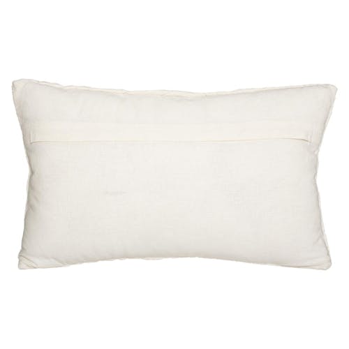 Coussin rectangulaire blanc plissé | Coussins déco | Pier Import