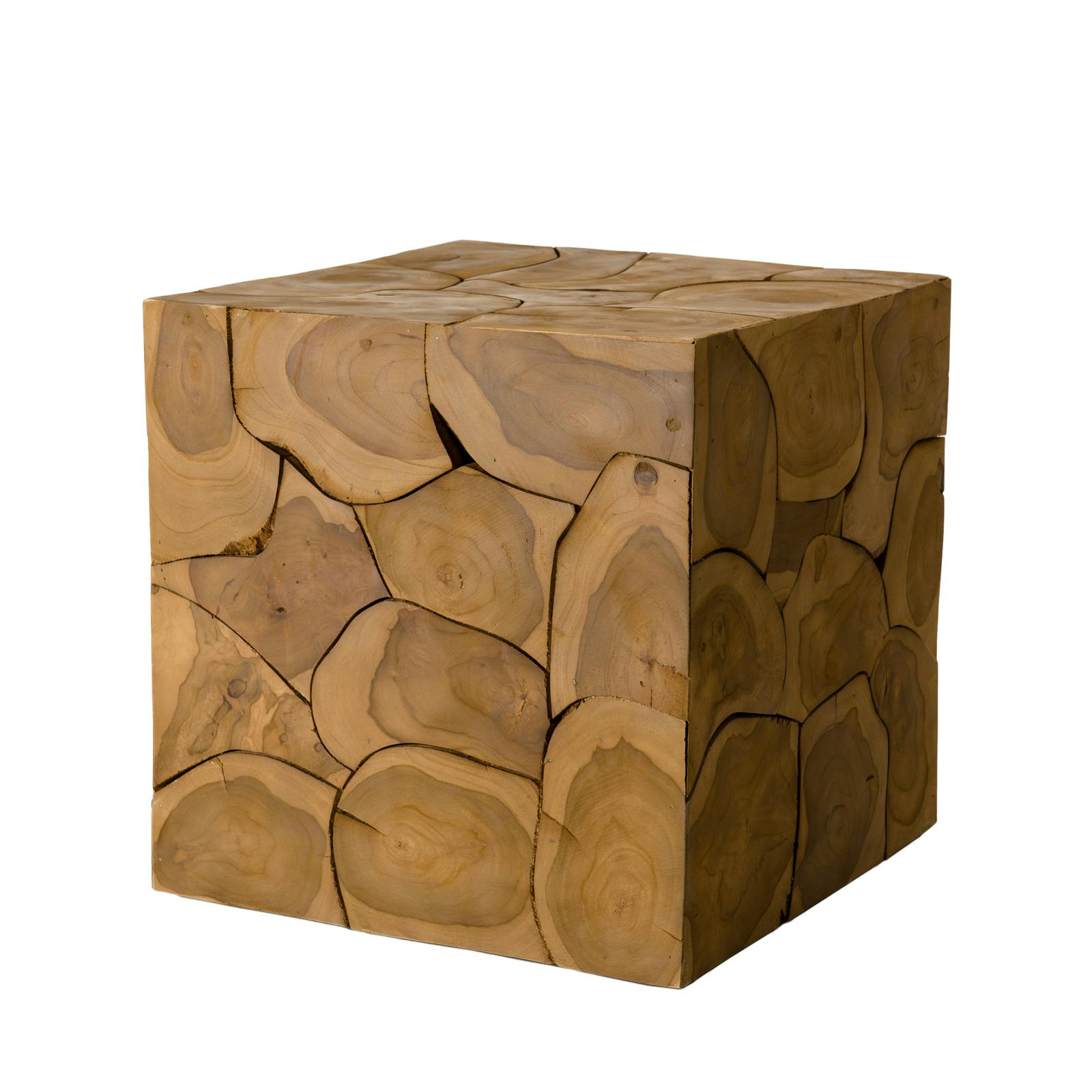 Cube en bois de teck OTTAWA | Bouts de canapé | Pier Import