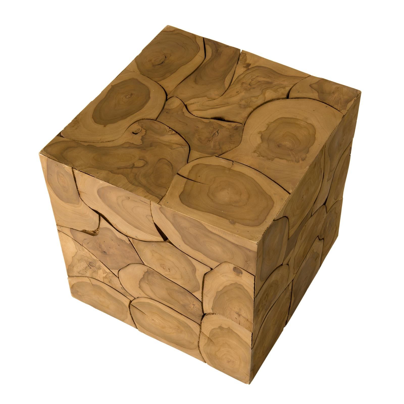 Cube en bois de teck OTTAWA | Bouts de canapé | Pier Import