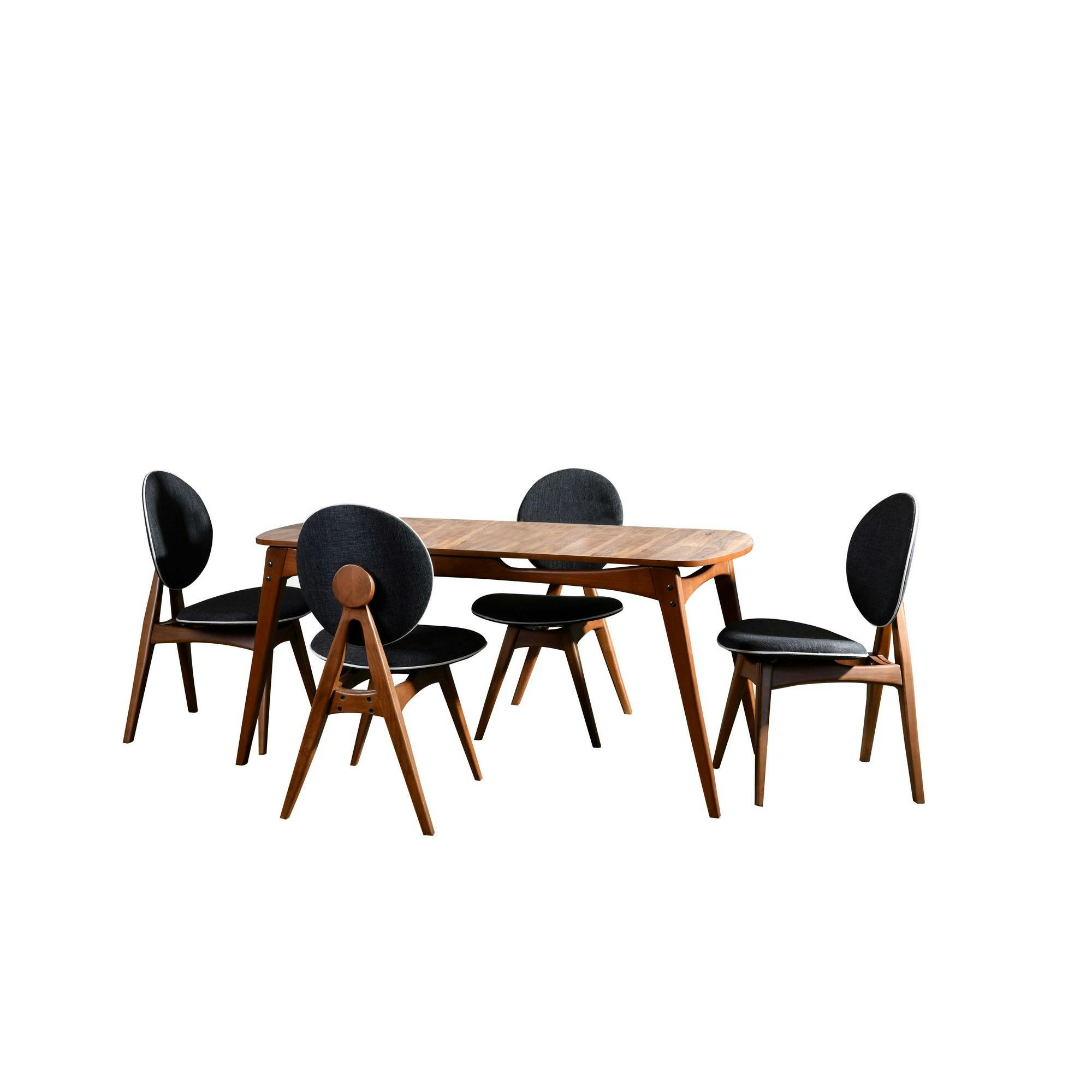 Ensemble salle à manger vintage - 4 chaises grises DILI | Tables à ...