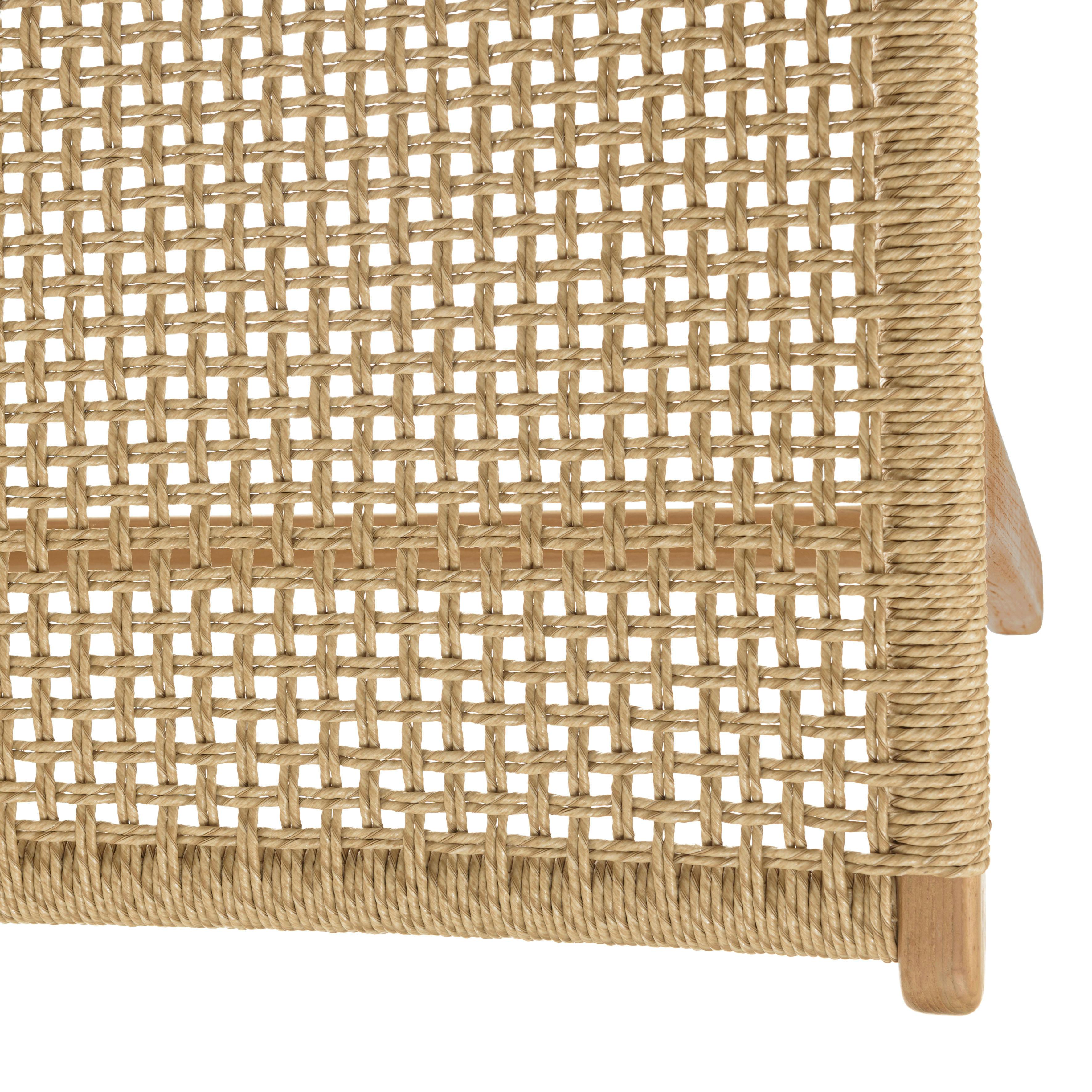 Fauteuil relax teck et cordes tressées beiges (lot de 2) SUMMER ...