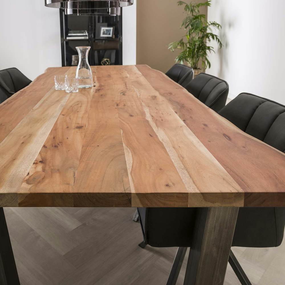 Grande table à manger bois massif 240 cm CAIRNS | Tables à manger ...