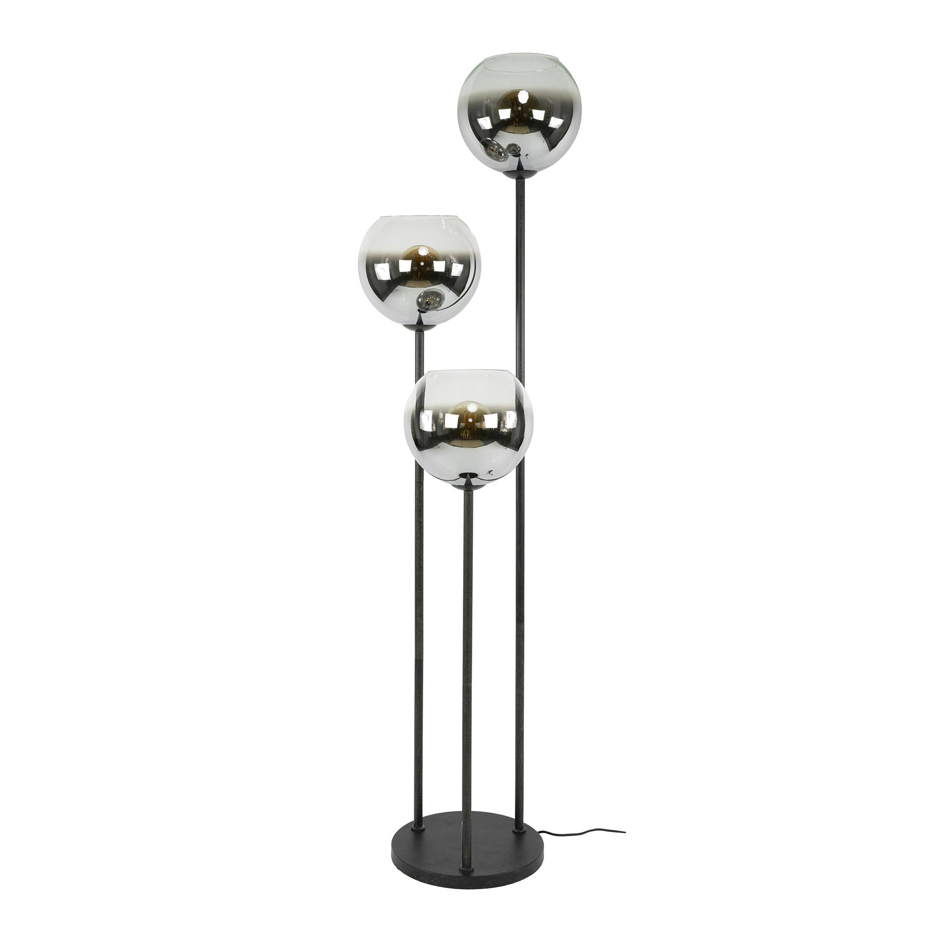 Lampadaire design en verre fumé 3 tiges RALF | Lampadaires | Pier Import
