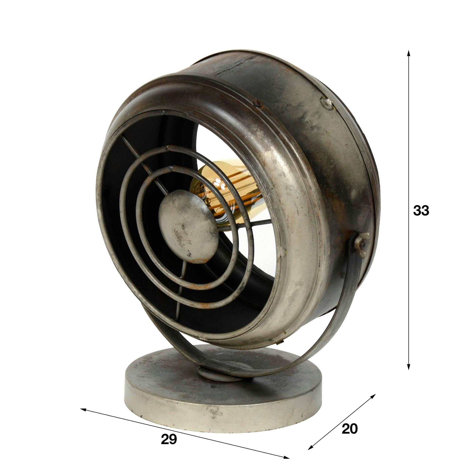 Lampe à poser industrielle forme ronde TRIBECA | Lampes à poser | Pier ...