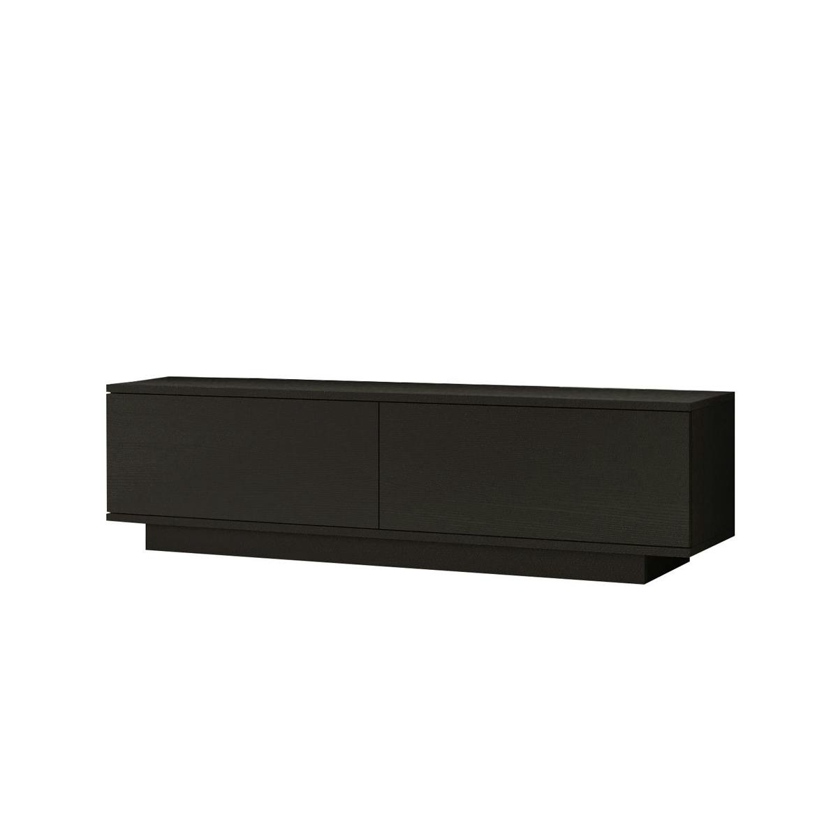 Meuble TV noir style design 2 portes abattantes MARFA | Meubles TV ...