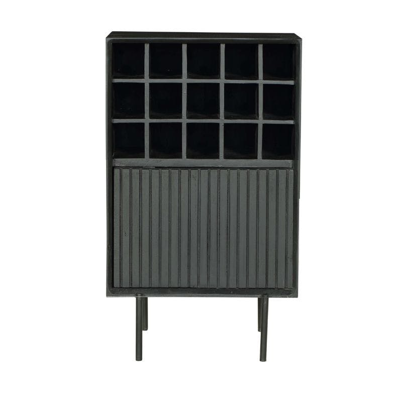 Minibar salon bois noir 1 porte 1 casier CORTINA | Meubles bar | Pier ...