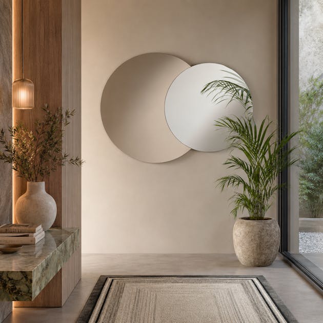 Miroir double rond 140 cm MILANO | Miroirs | Pier Import