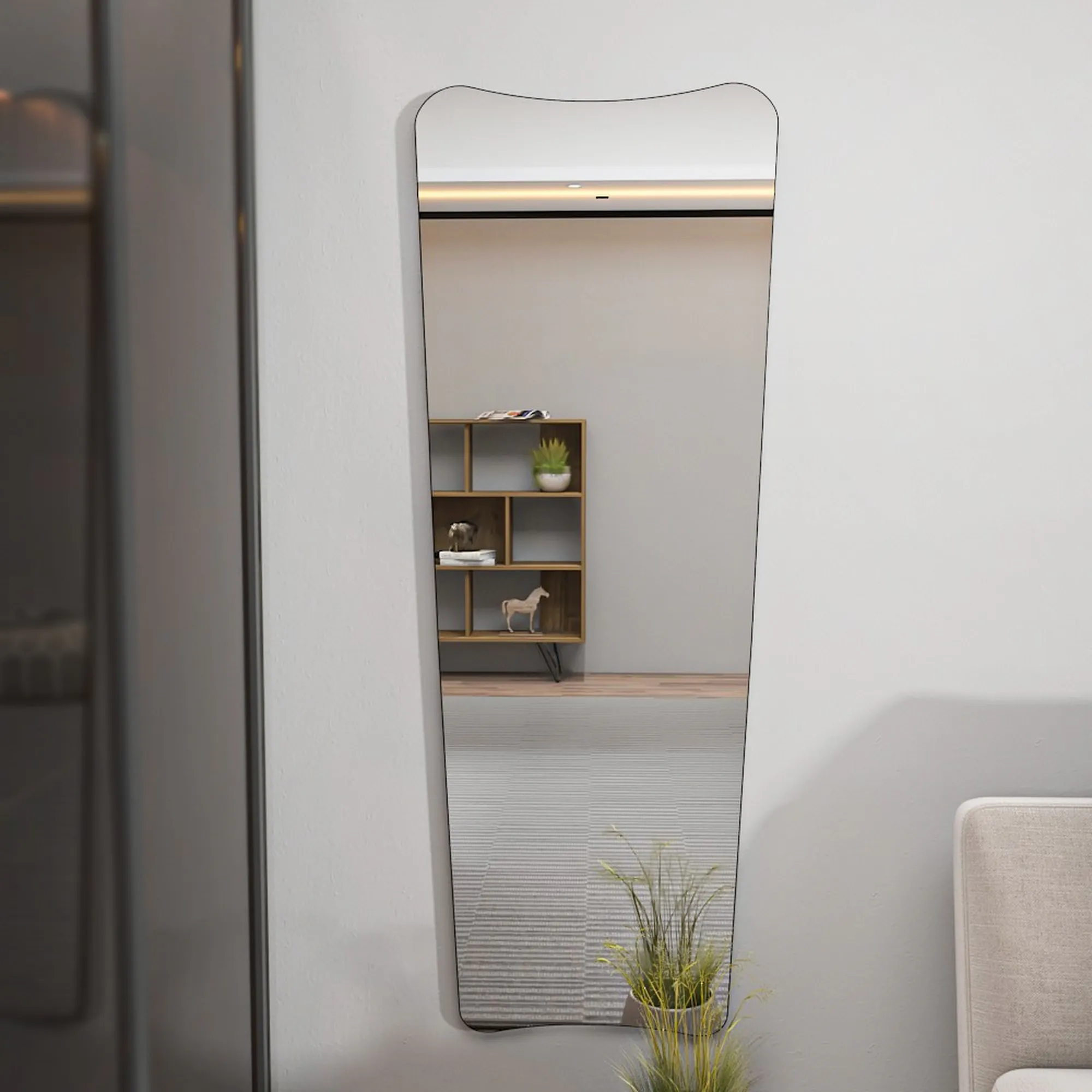 Miroir mural design organique 150 cm - entrée, dressing CODY | Miroirs ...