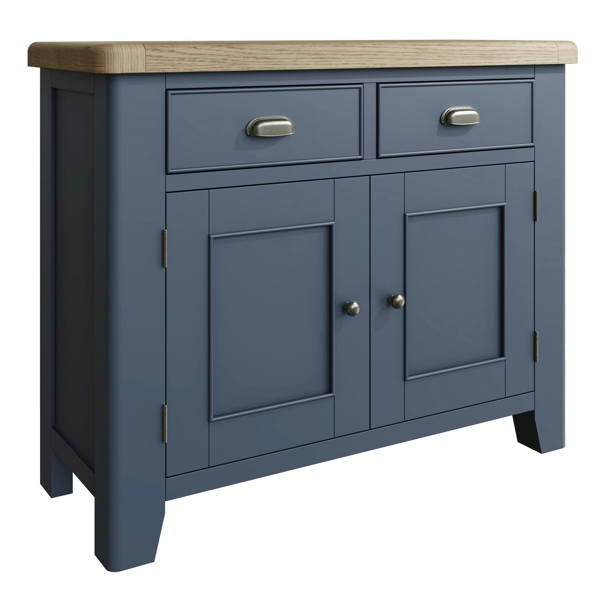 Petit buffet en bois finition bleu profond HOVE | Buffets / Bahuts ...