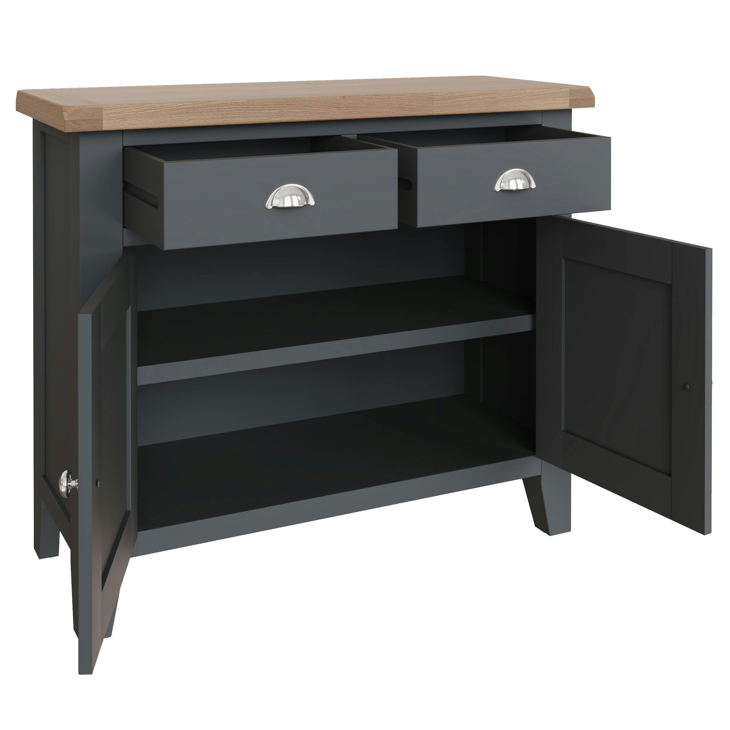 Petit buffet en bois finition charbon COVENTRY | Buffets / Bahuts ...