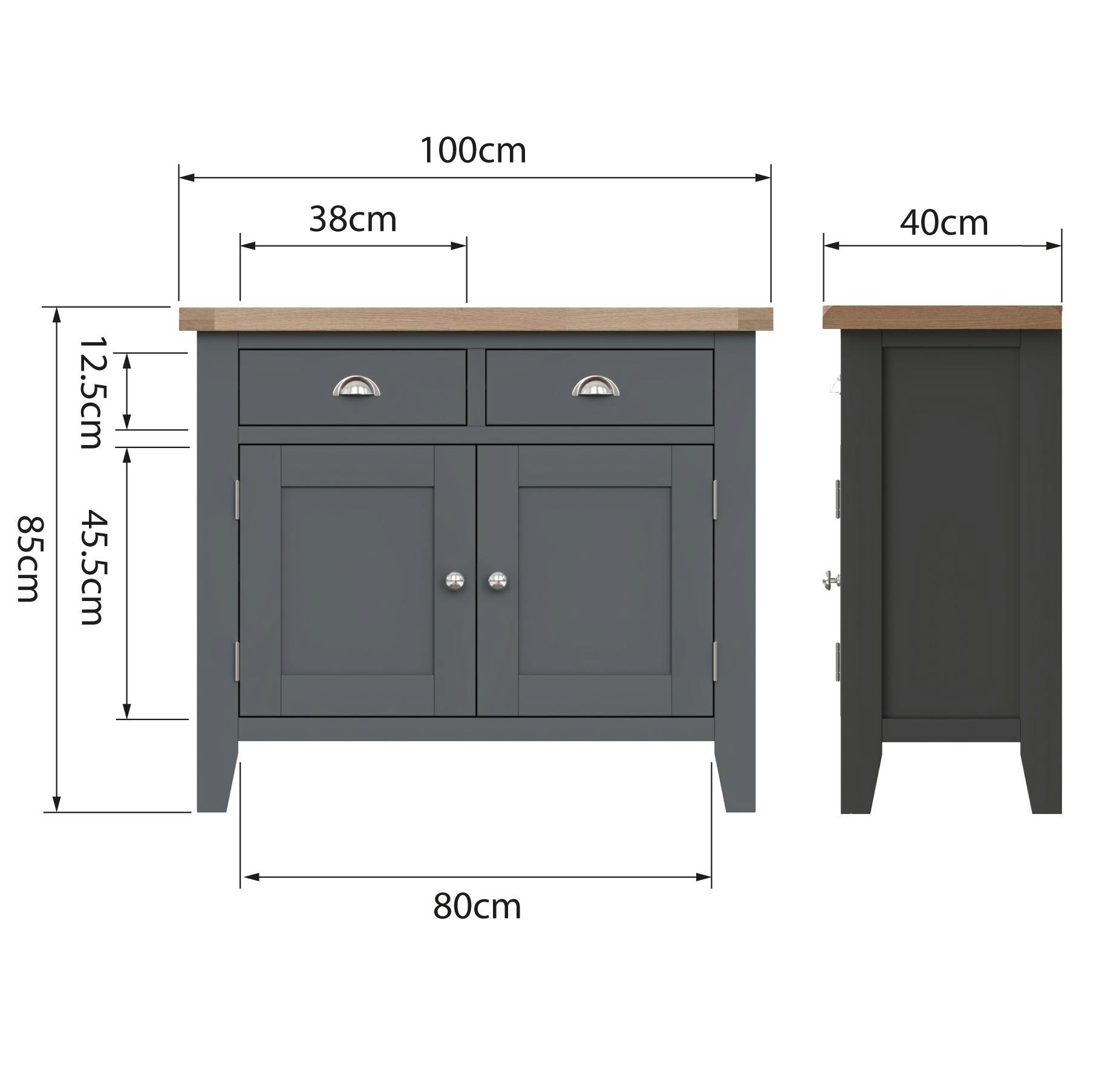 Petit buffet en bois finition charbon COVENTRY | Buffets / Bahuts ...