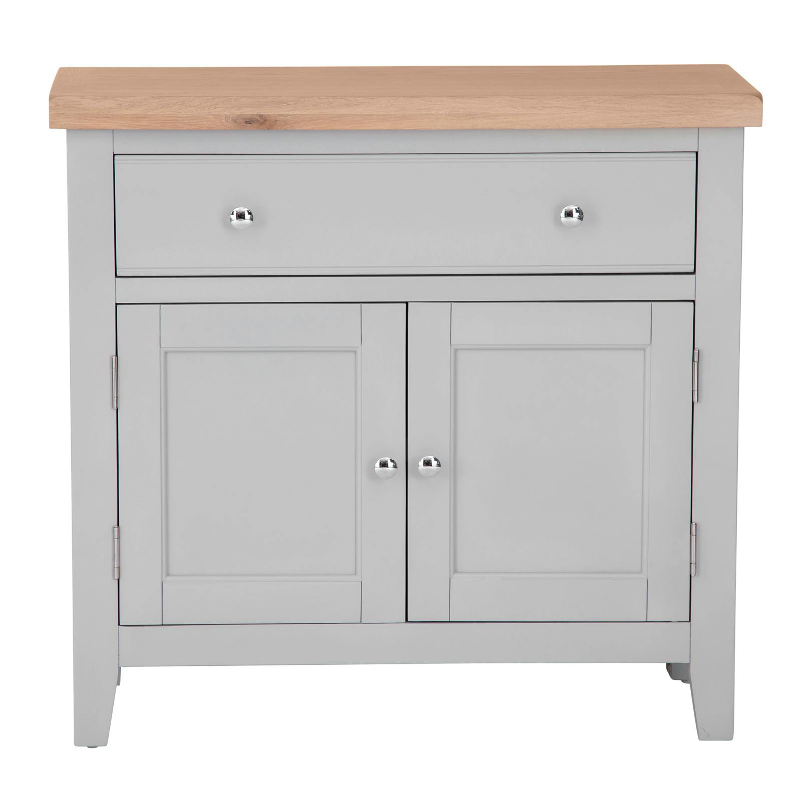 Petit buffet gris en chêne 1 tiroir PAROS | Buffets / Bahuts | Pier Import