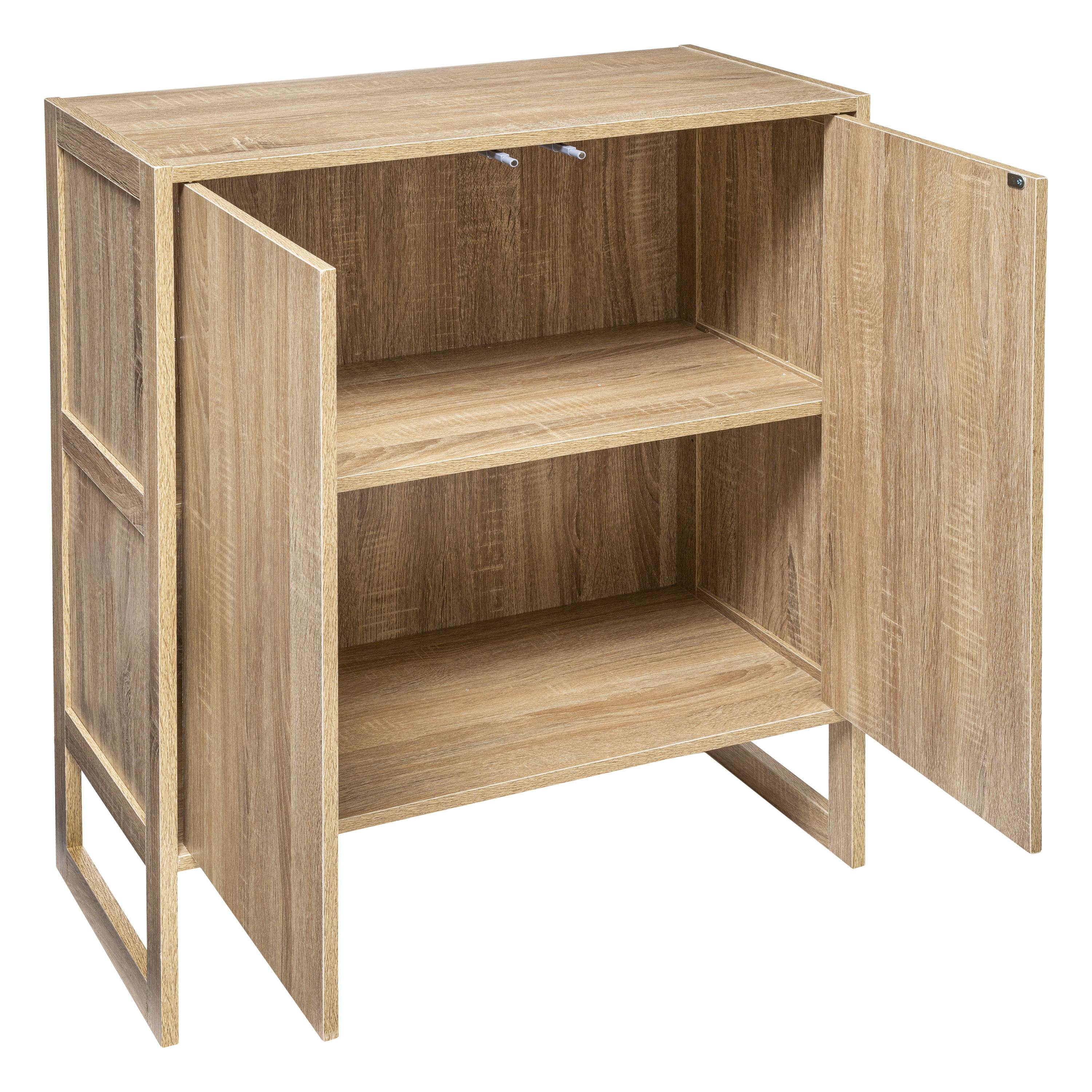 Petit meuble de rangement mural 2 portes finition claire (modules ...