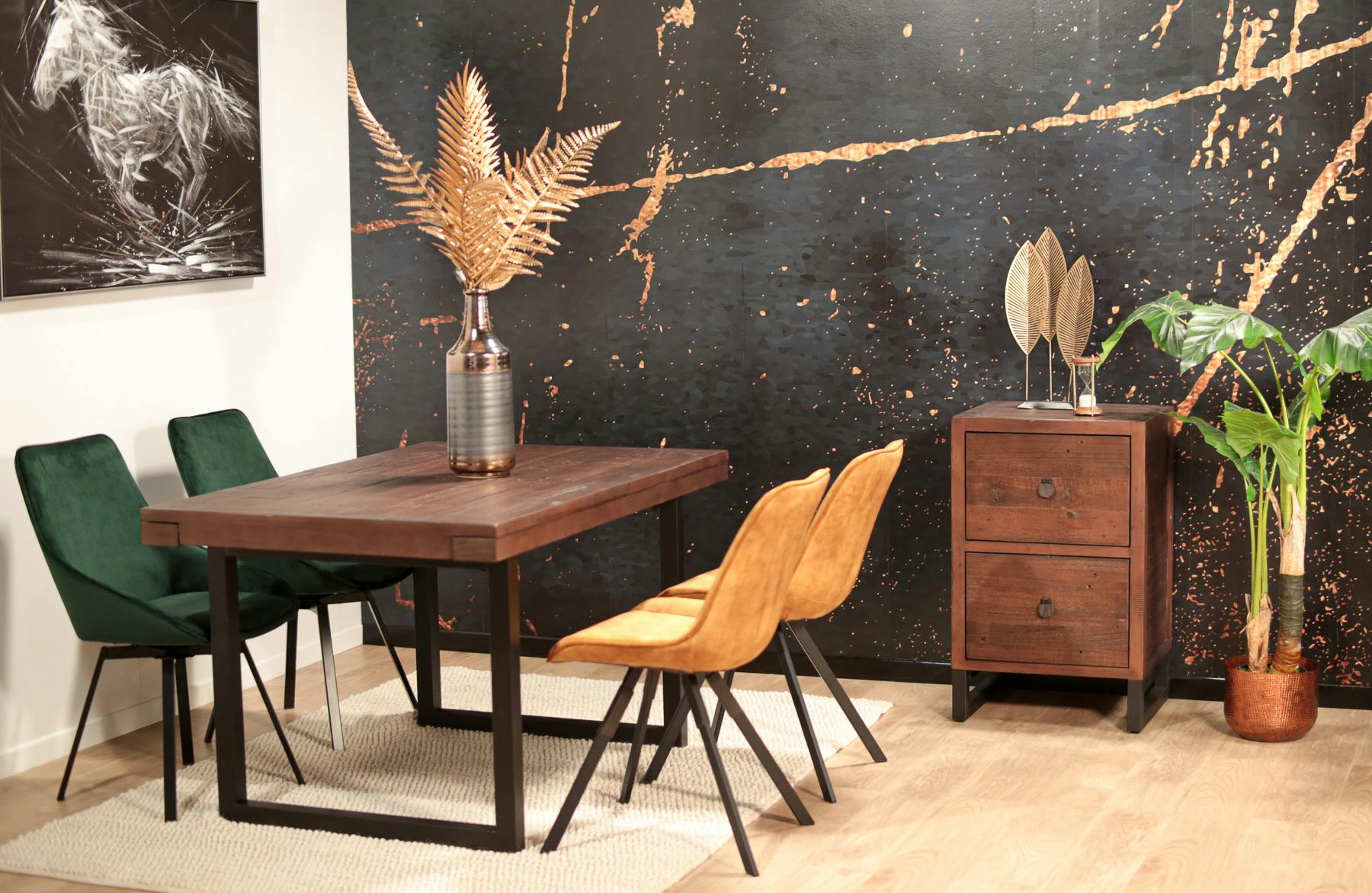 Caisson de bureau en bois recyclé 2 tiroirs SAMOA | Commodes | Pier Import