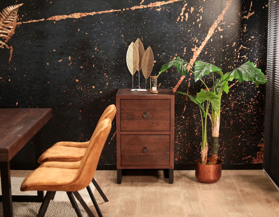 Caisson de bureau en bois recyclé 2 tiroirs SAMOA | Caissons de bureau ...