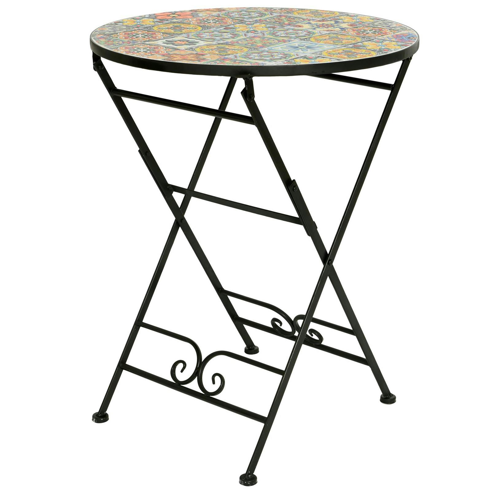 Petite table de jardin carreaux de ciment mix couleurs D60 GRENADE ...