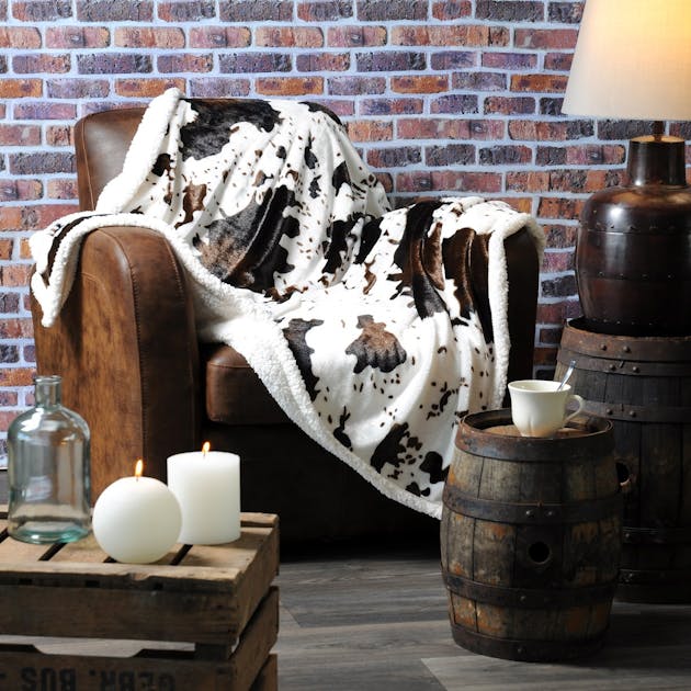Plaid choco décor Vache 130x150cm VACHE | Plaids / Jetés | Pier Import