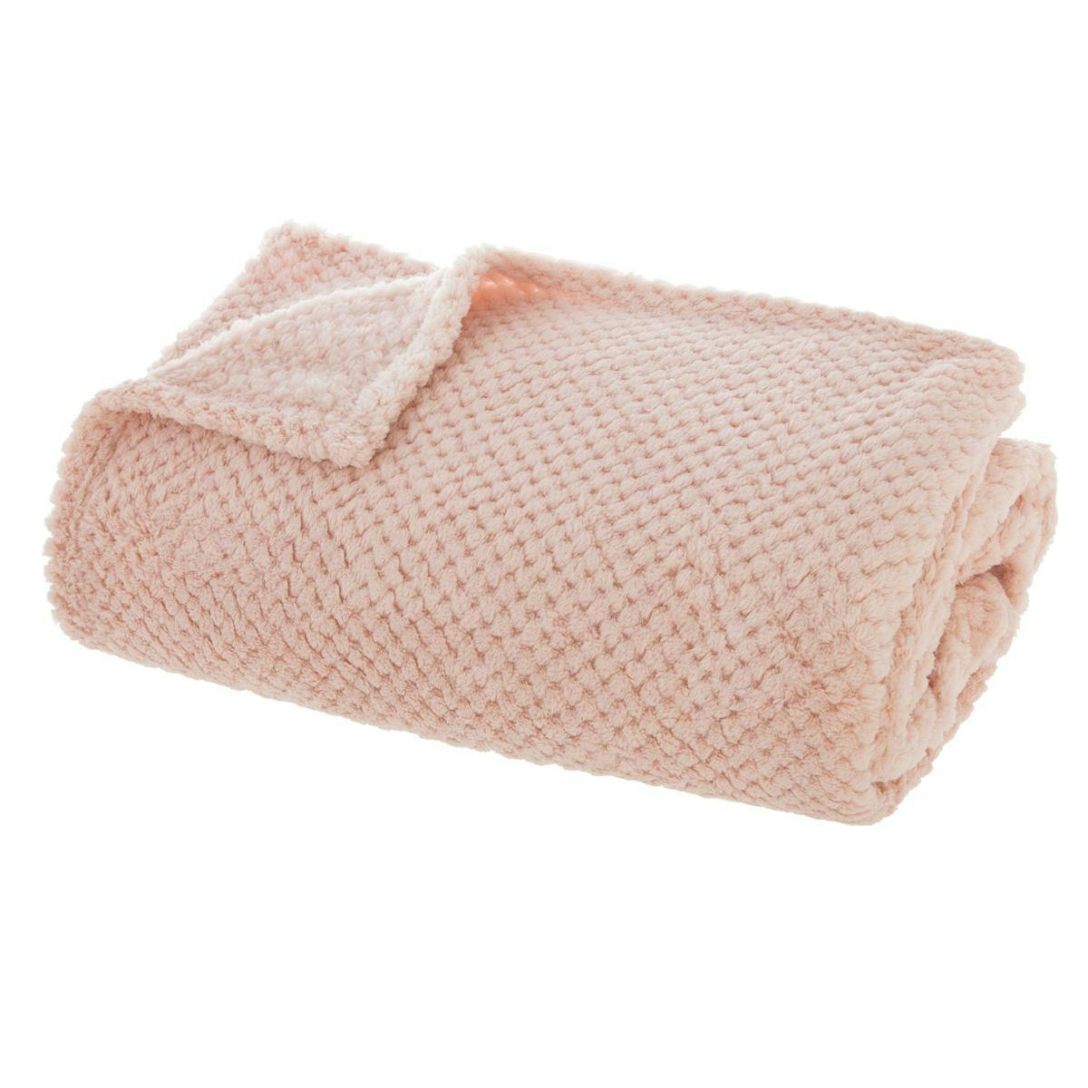 Plaid rose pastel 125x150cm | Plaids / Jetés | Pier Import