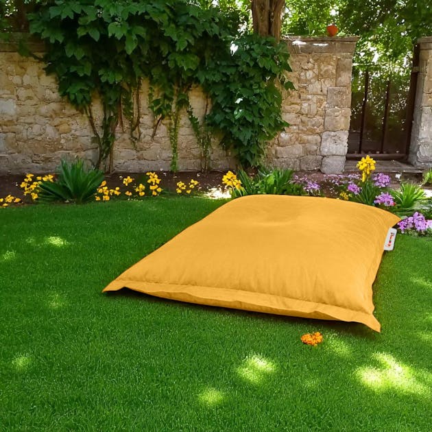 Pouf coussin de sol extérieur jaune - 100 cm ARTA | Coussins / Poufs d ...