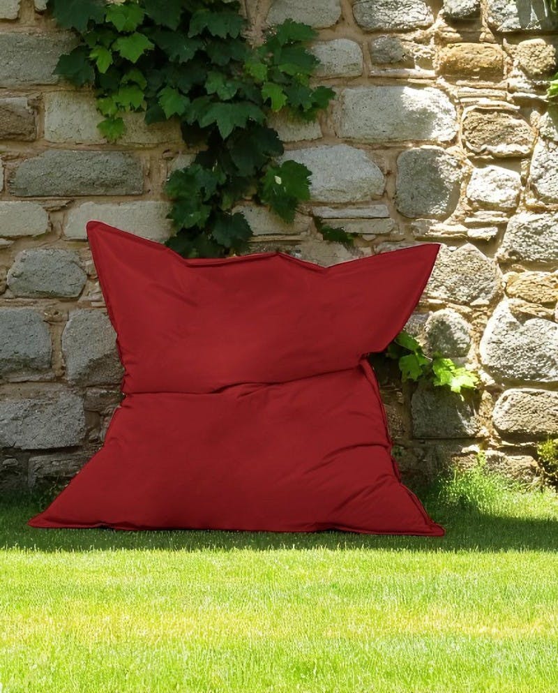 Pouf XXL extérieur rouge 180 cm ARTA | Coussins / Poufs d'extérieur ...