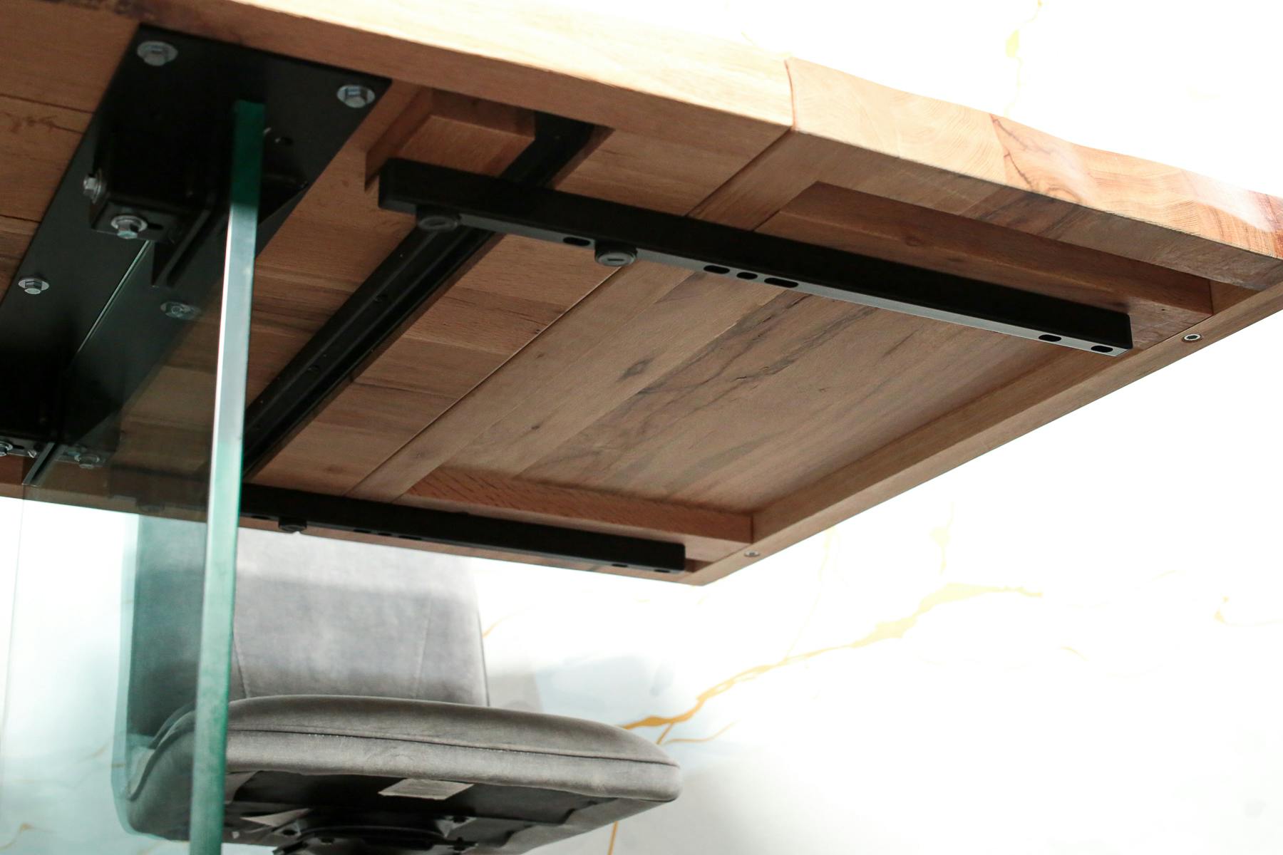 Rallonge pour les tables en chêne blanc bords naturels 200 et 240 cm ...