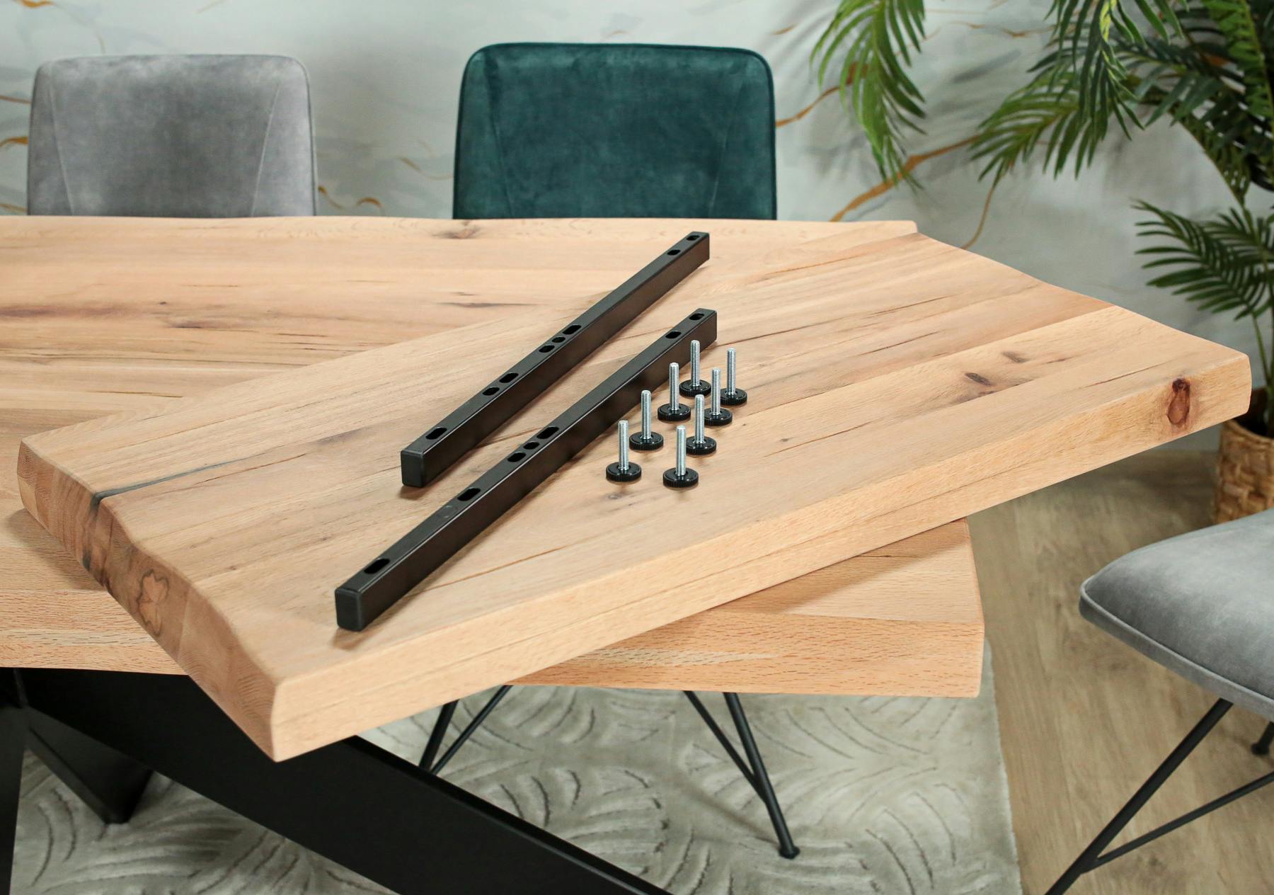 Rallonge pour les tables en chêne blanc bords naturels 200 et 240 cm ...