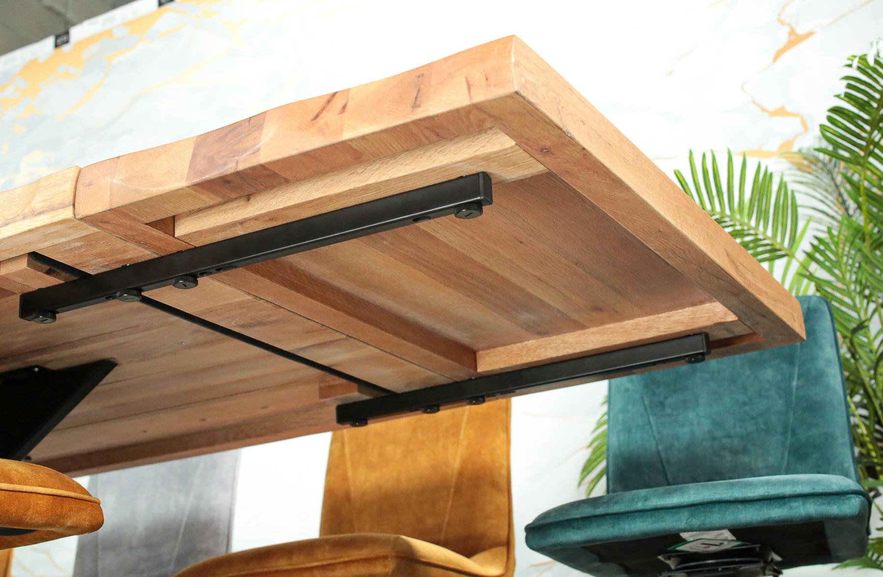 Rallonge pour les tables en chêne huilé bords naturels 200 et 240 cm ...