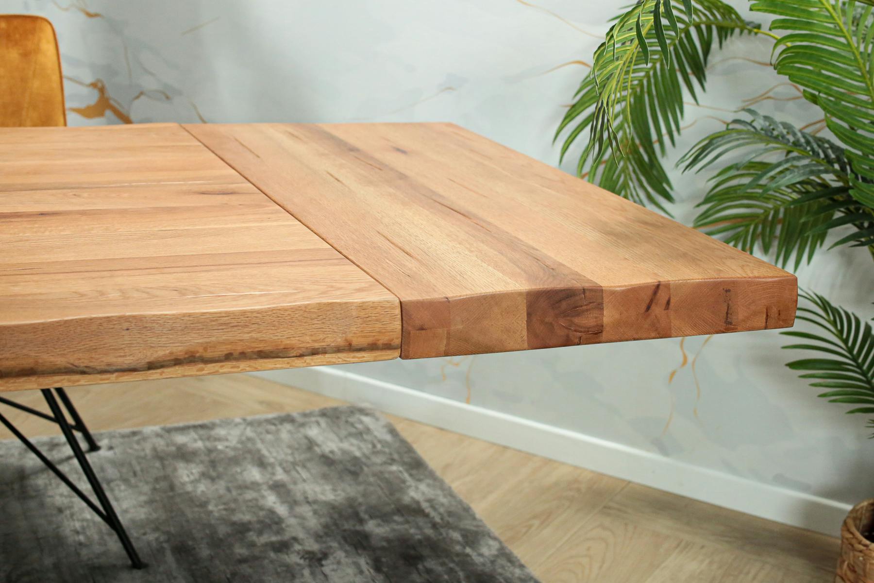 Rallonge pour les tables en chêne huilé bords naturels 200 et 240 cm ...