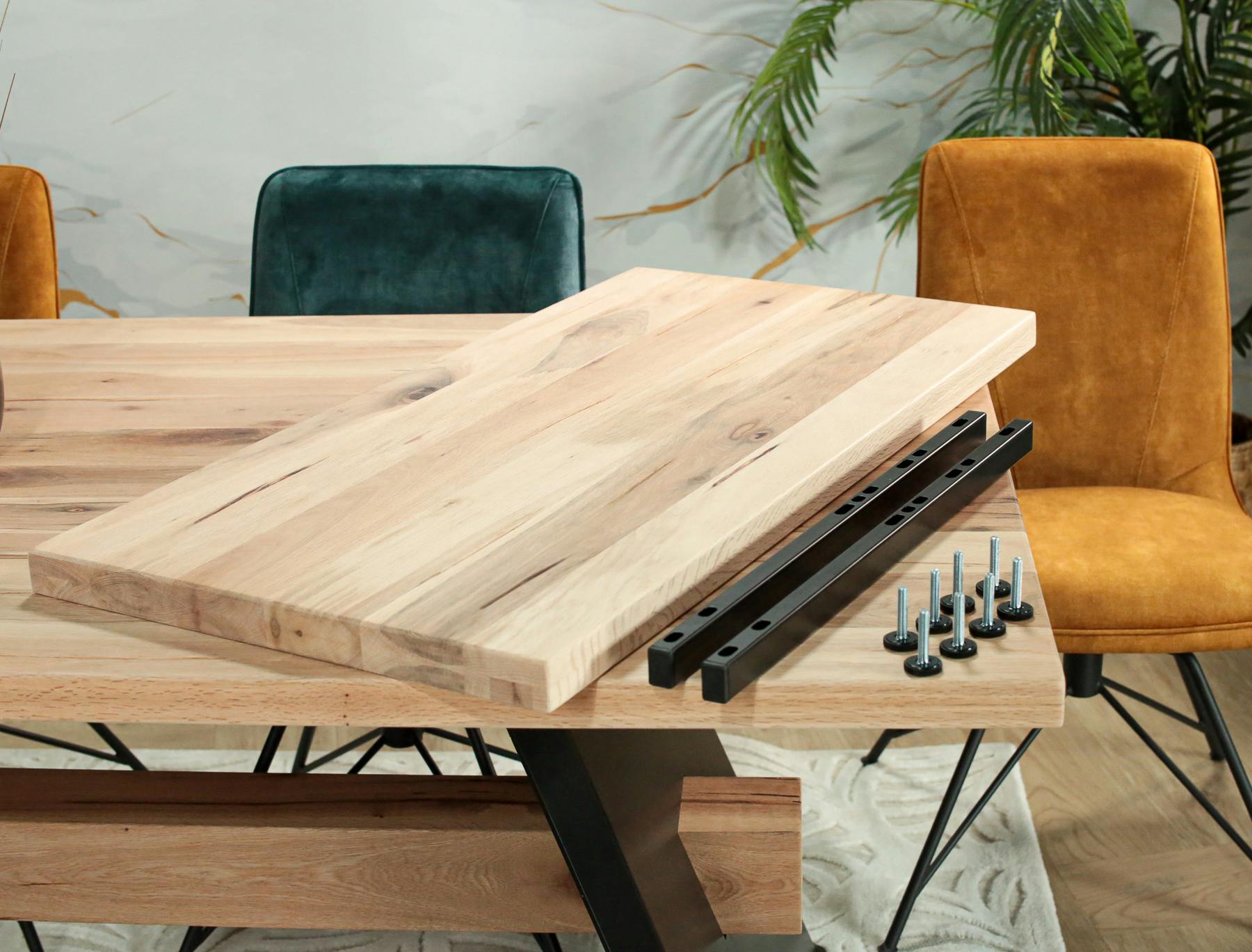 Rallonge pour table bords droits en chêne blanc CORNWALL / ETNA ...