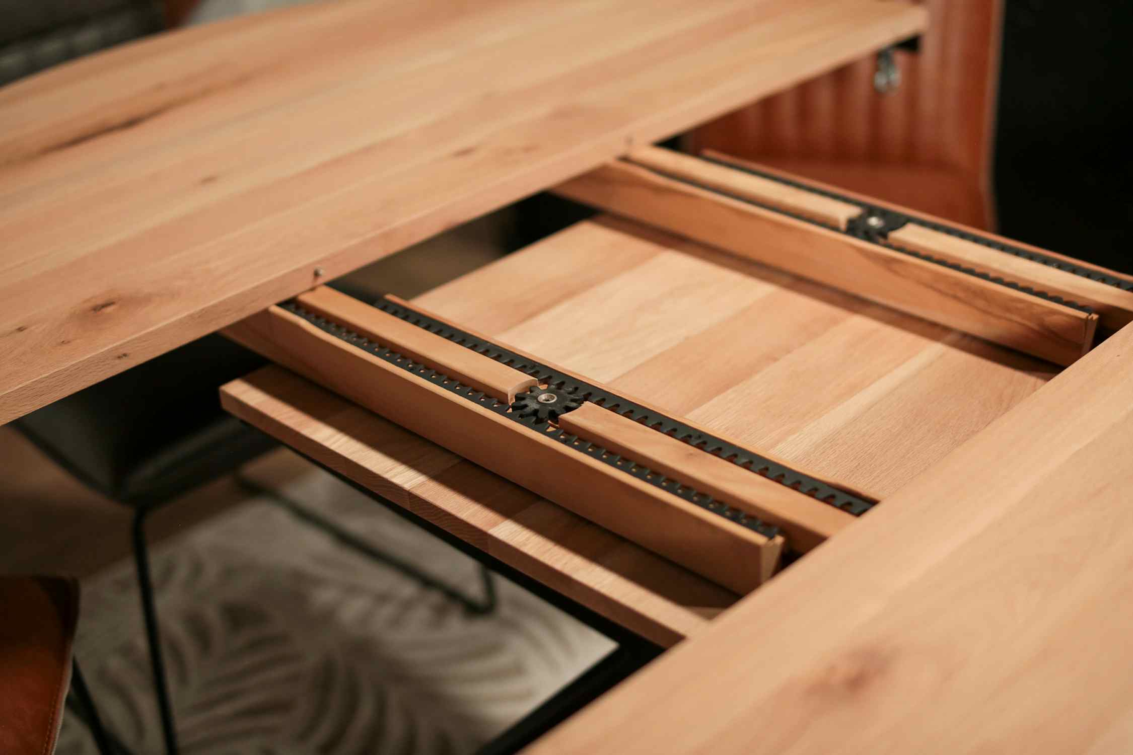 Rallonge pour table ronde extensible en chêne blanc 120 cm PALERME (40 ...