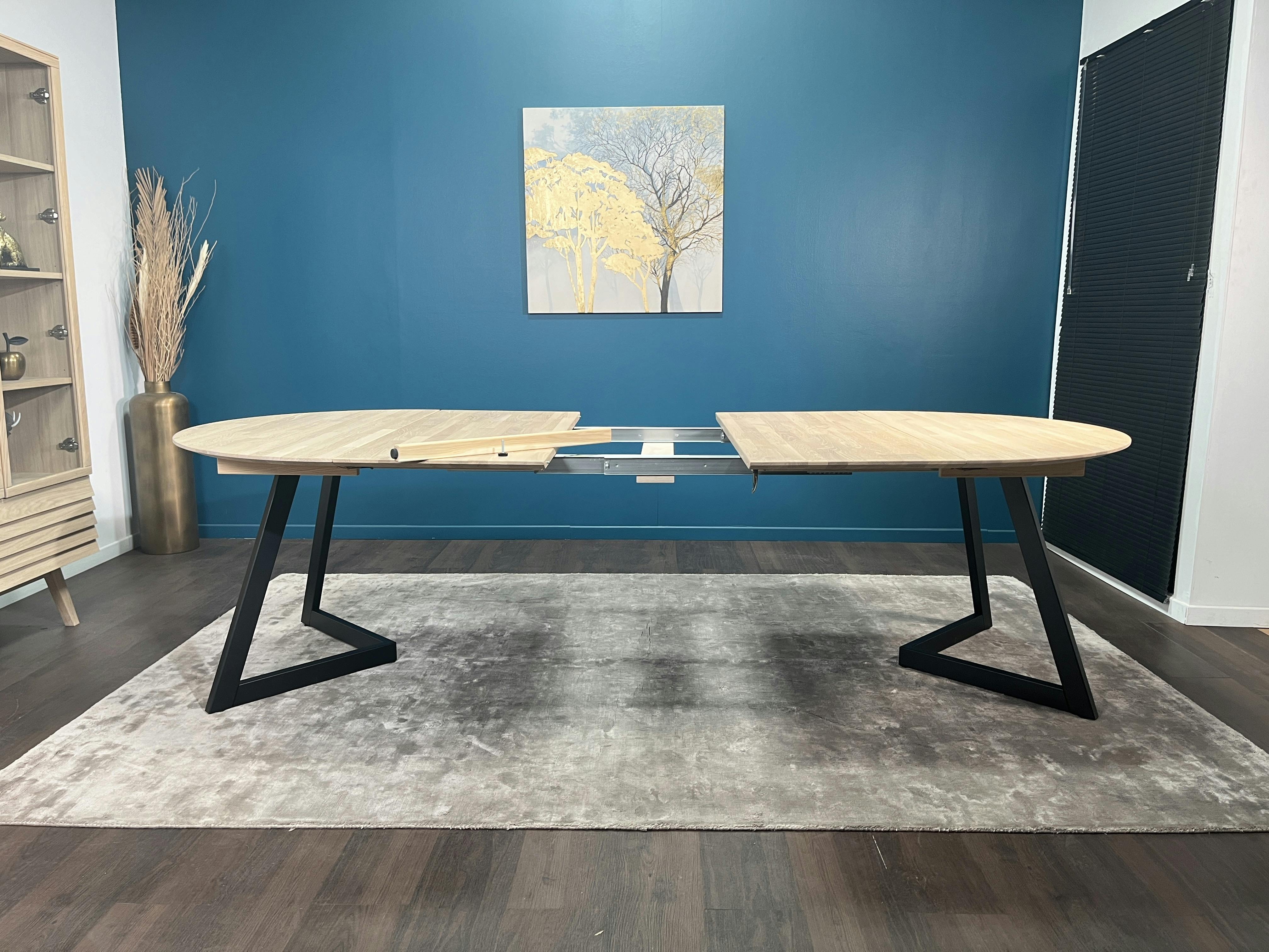 Rallonges pour table extensible en chêne blanc 120-320 cm (lot de 2 ...