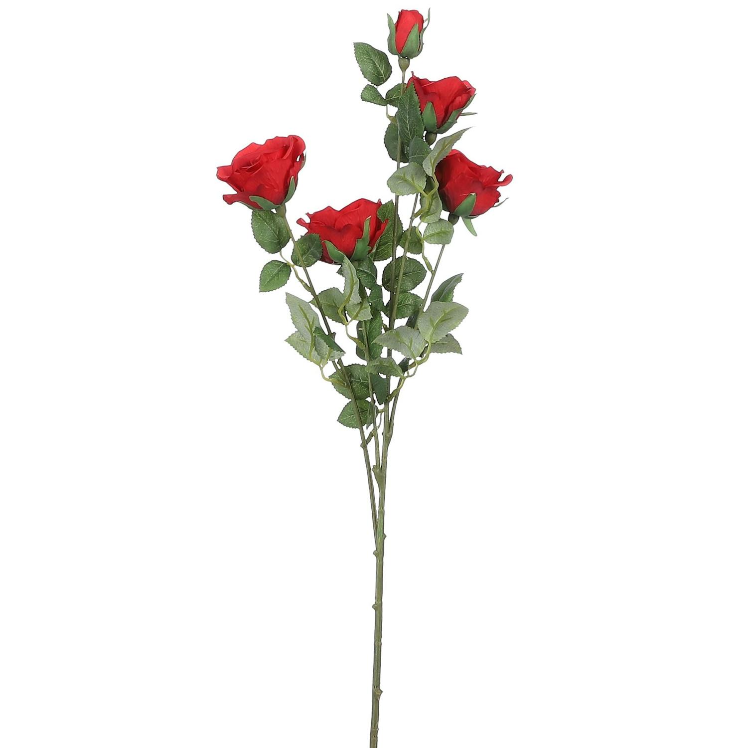Rose artificielle sur tige couleur rouge 73 cm | Fleurs / Plantes ...