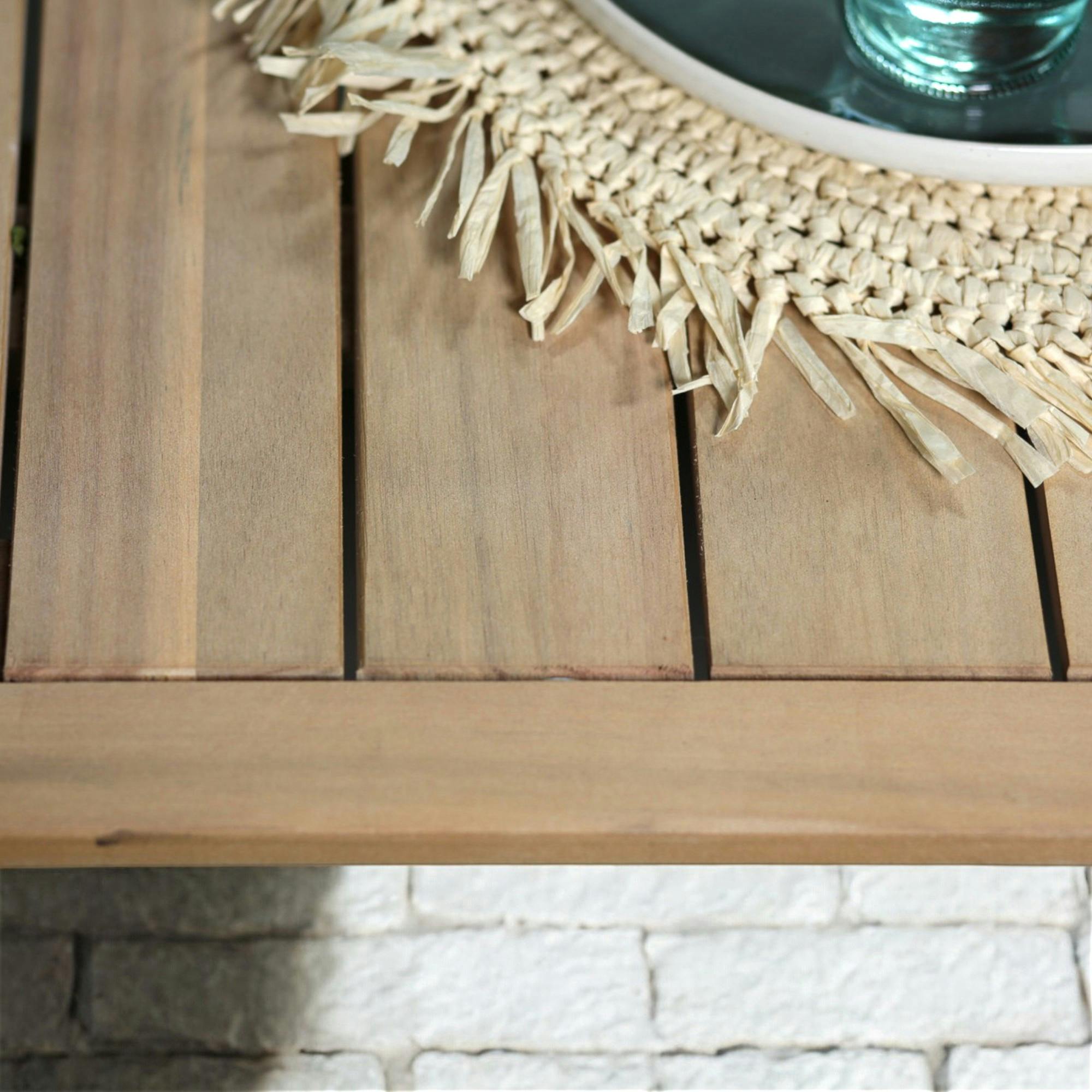 Salon de jardin en bois d'acacia (1 canapé - 2 fauteuils - 1 table basse) IBIZA | Salon détente ...