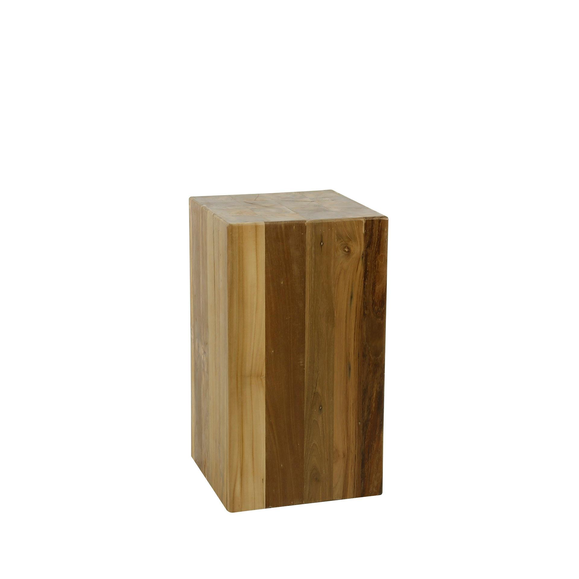 Sellette en bois de teck recyclé forme carrée 65 cm | Sellettes | Pier ...