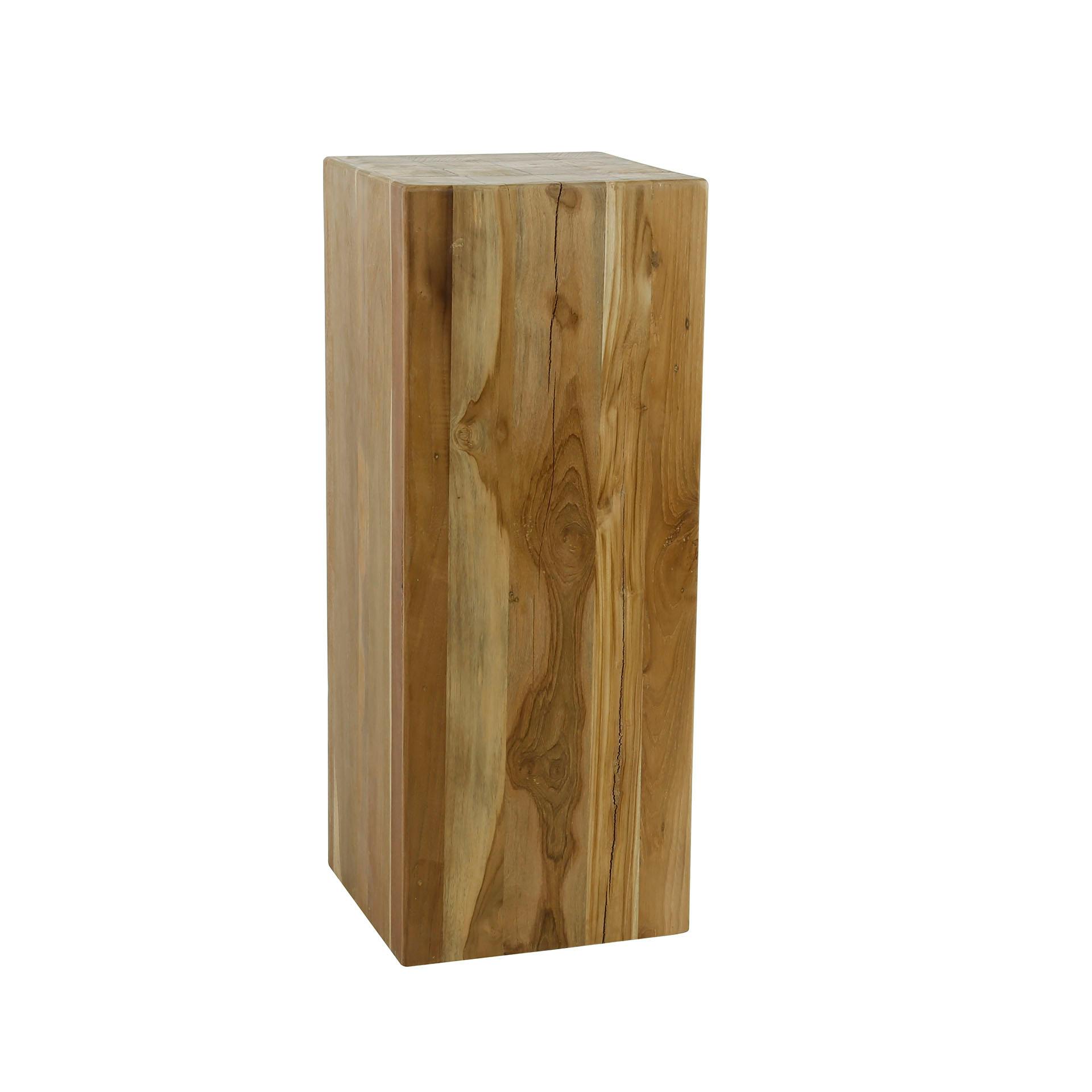 Sellette en bois de teck recyclé forme carrée 85 cm | Sellettes | Pier ...