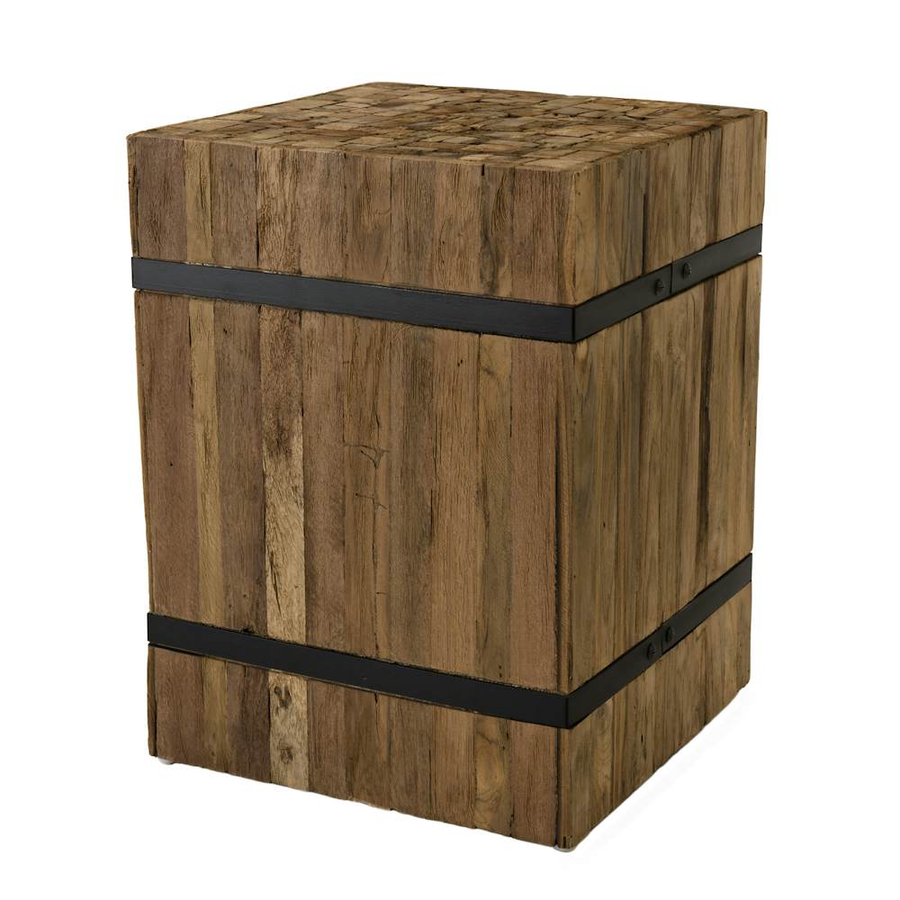 Sellette porte-plante en teck recyclé 46 cm MATT | Sellettes | Pier Import