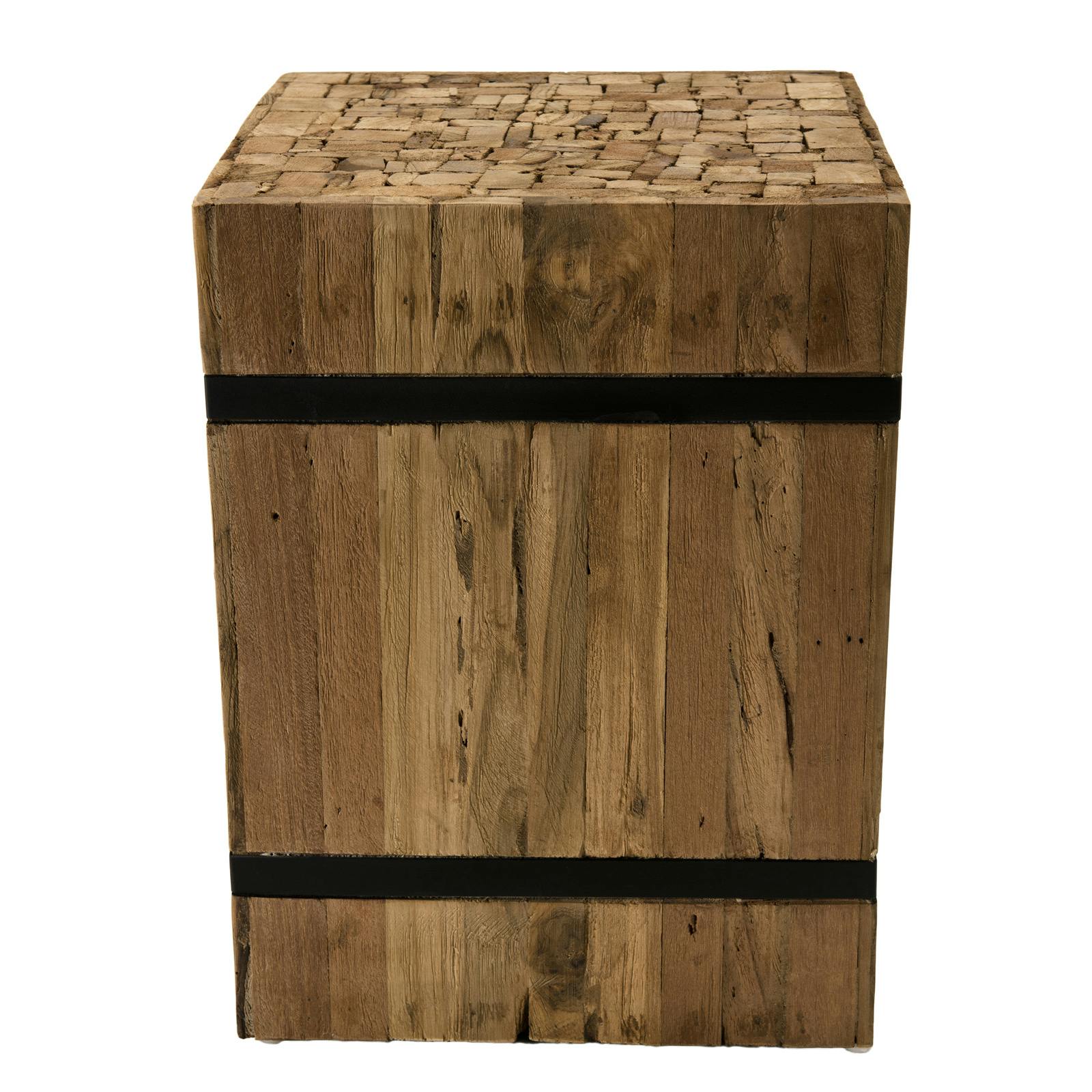 Sellette porte-plante en teck recyclé 46 cm MATT | Sellettes | Pier Import