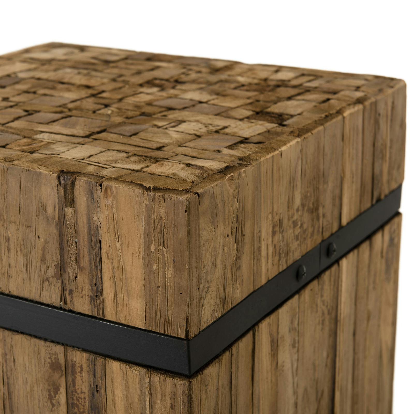 Sellette porte-plante en teck recyclé 61 cm MATT | Sellettes | Pier Import