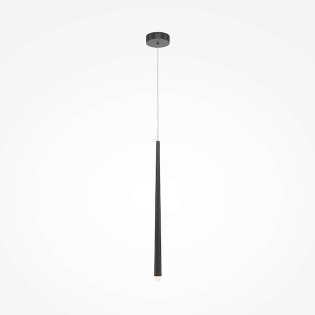 Suspension LED design noire - 1 tige verticale AURORA | Suspensions ...