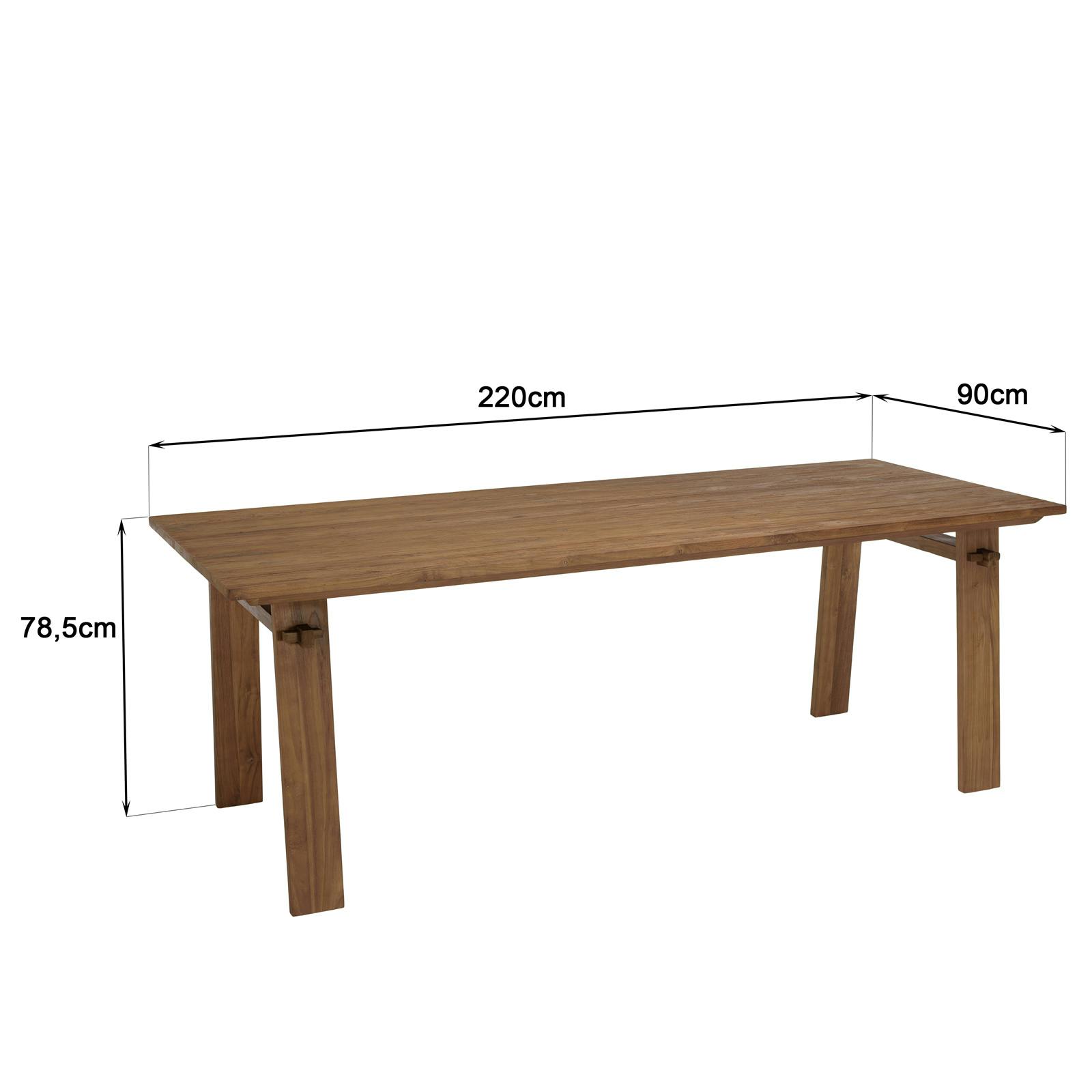 Table à manger 220 cm en teck recyclé SWING | Tables à manger | Pier Import