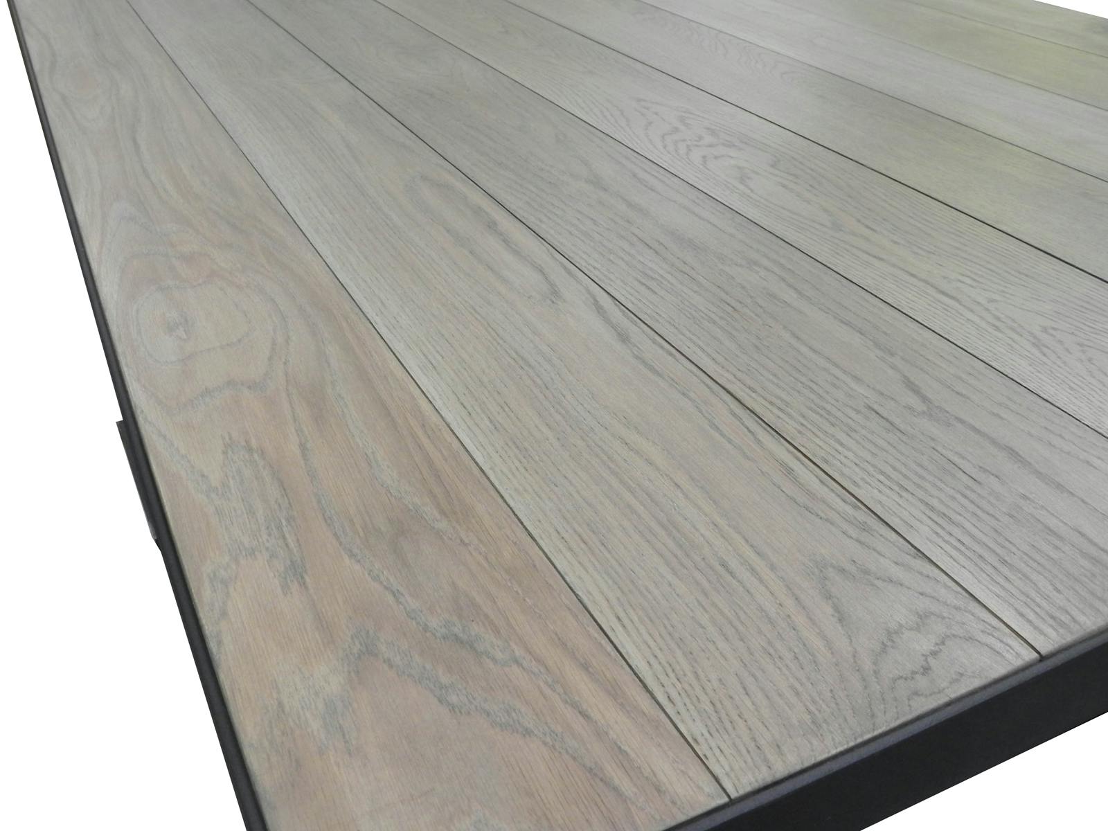 Table à manger 260cm chêne massif métal SOOMAA réf 30020871 | Tables à ...