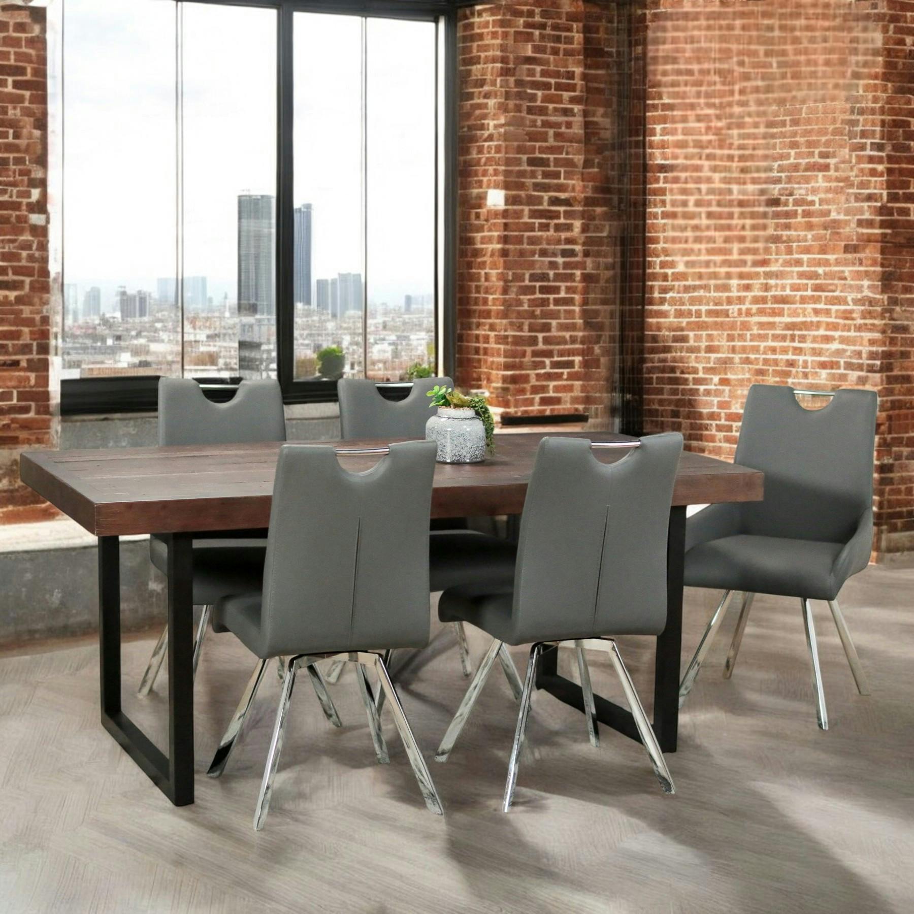 Table à manger bois brun recyclé 180 cm SAMOA | Tables à manger | Pier ...