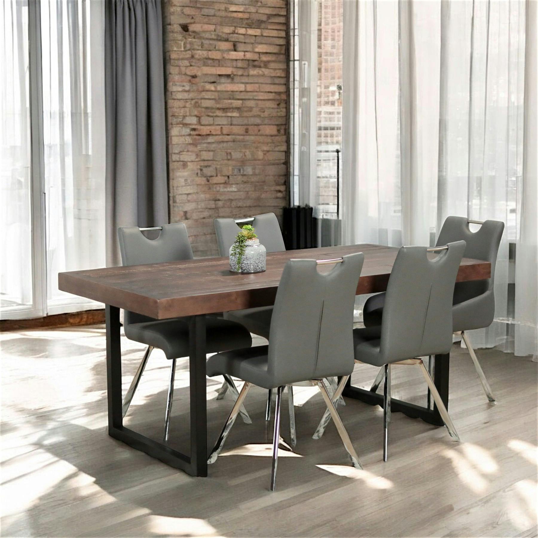 Table à manger bois brun recyclé 180 cm SAMOA | Tables à manger | Pier ...