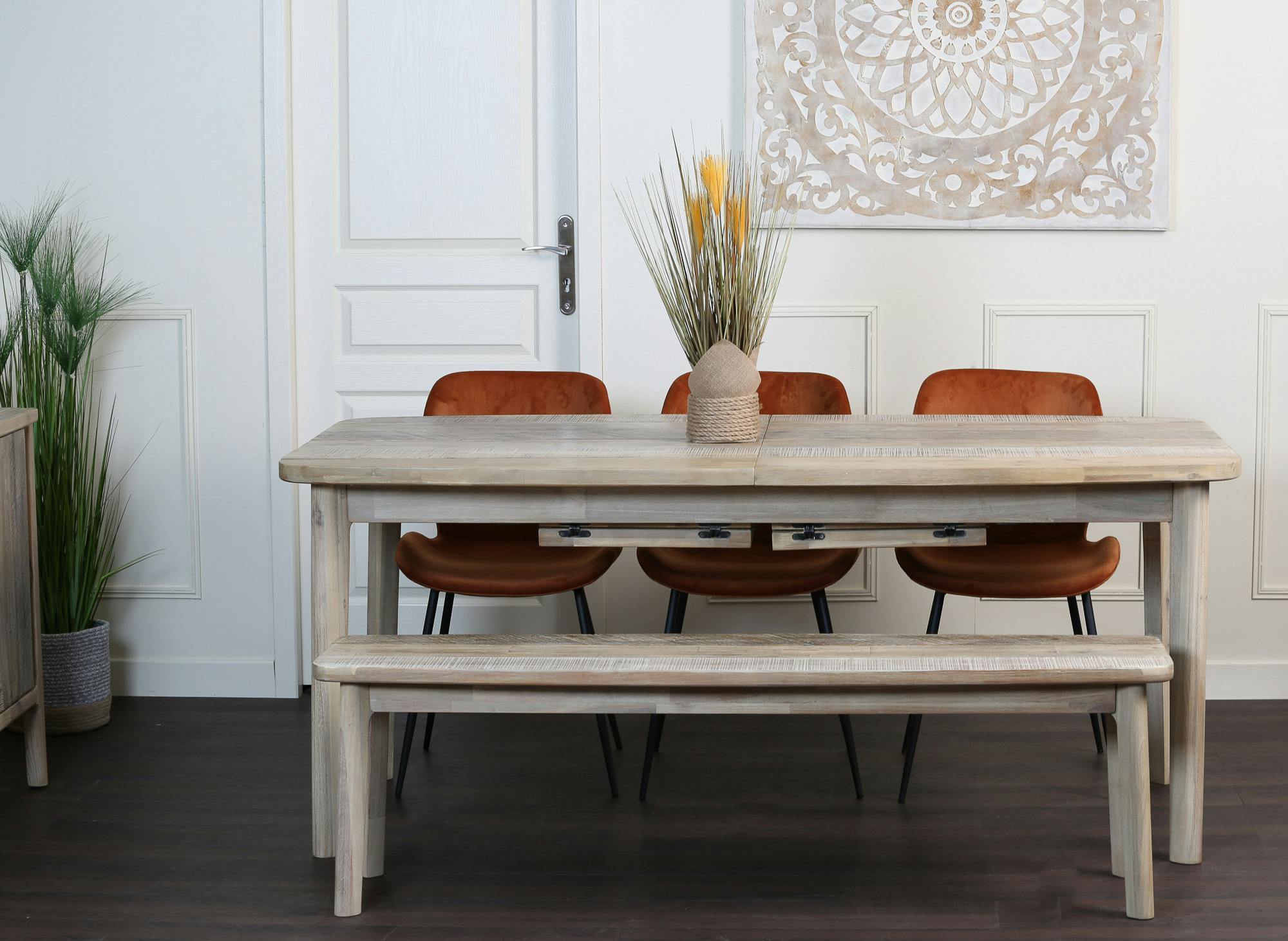 Table à manger contemporaine extensible 180-260 HAMILTON | Tables à ...