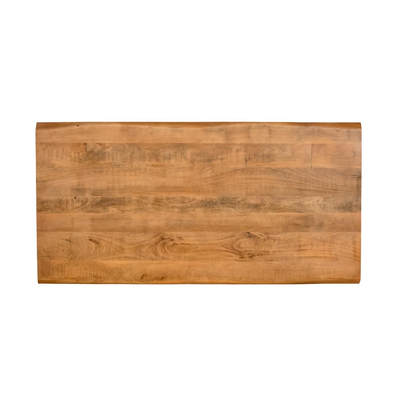 Table à manger en bois à bords naturels 180 cm RIVANO | Tables à manger ...