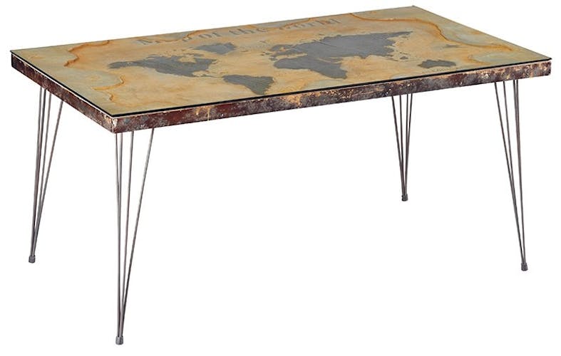 Table à manger en verre trempé 160 MAPPEMONDE | Tables à manger | Pier ...