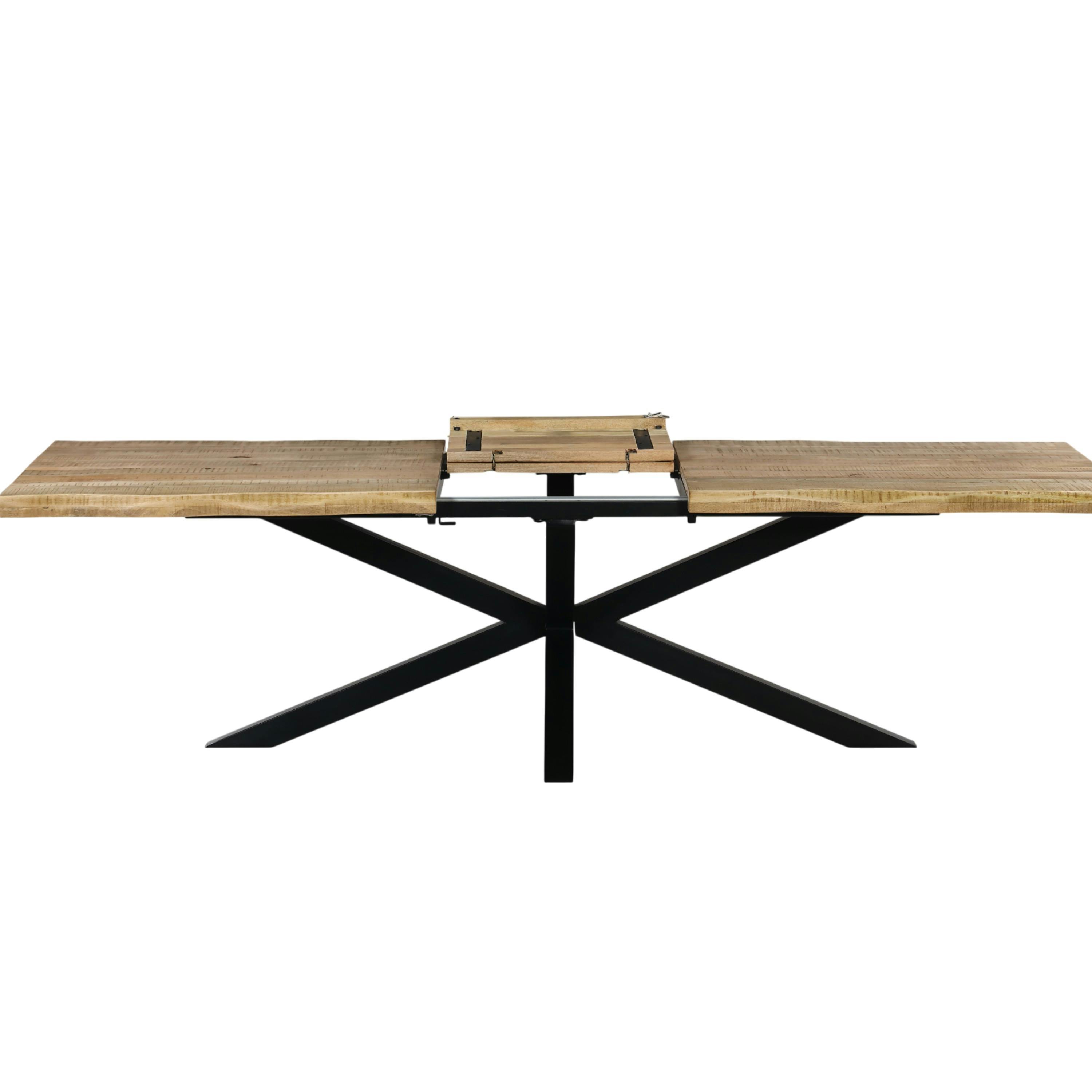 Table à manger extensible bois massif 220/280 cm LUCKNOW | Tables à ...