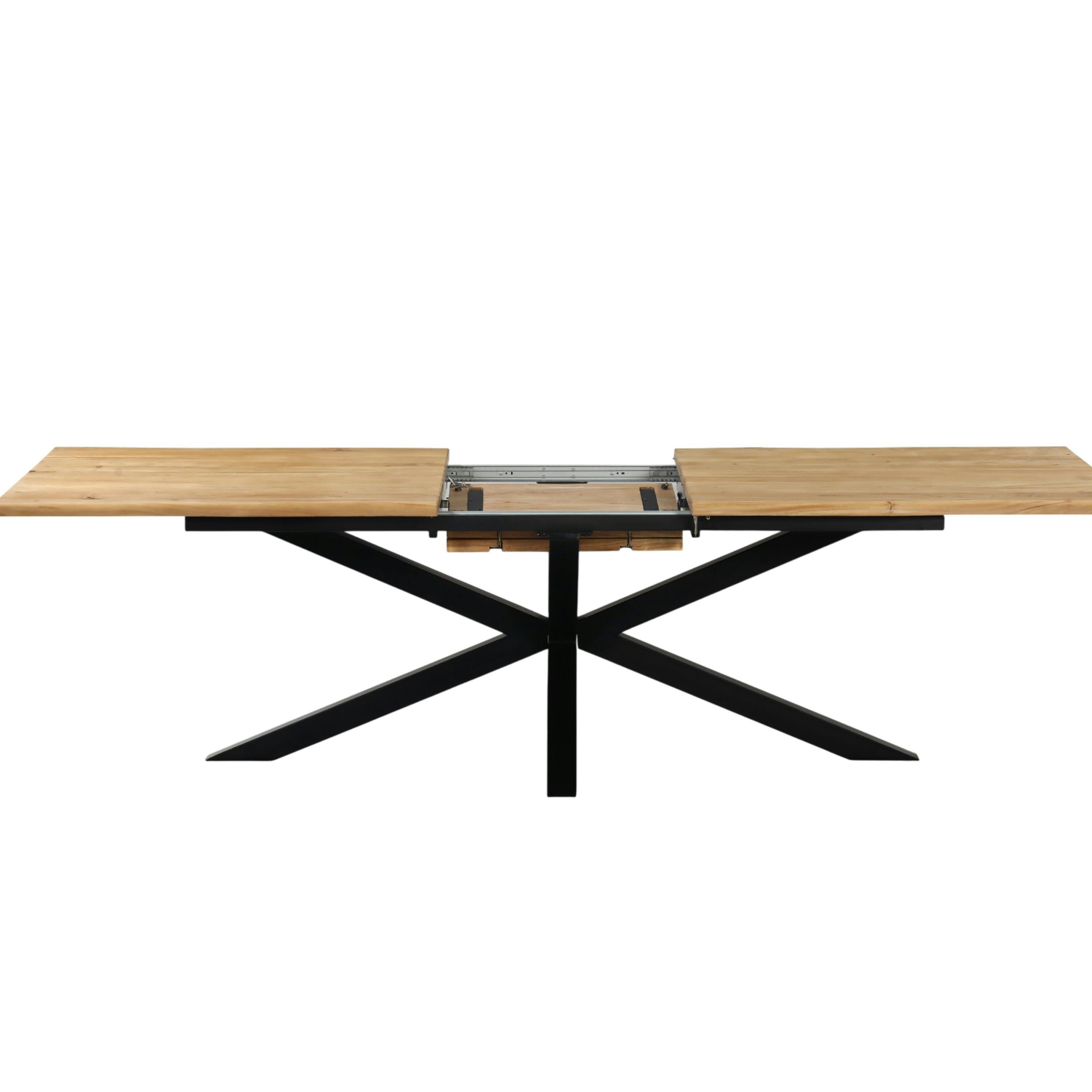 Table à manger extensible bois massif 220/280 cm MELBOURNE | Tables à ...